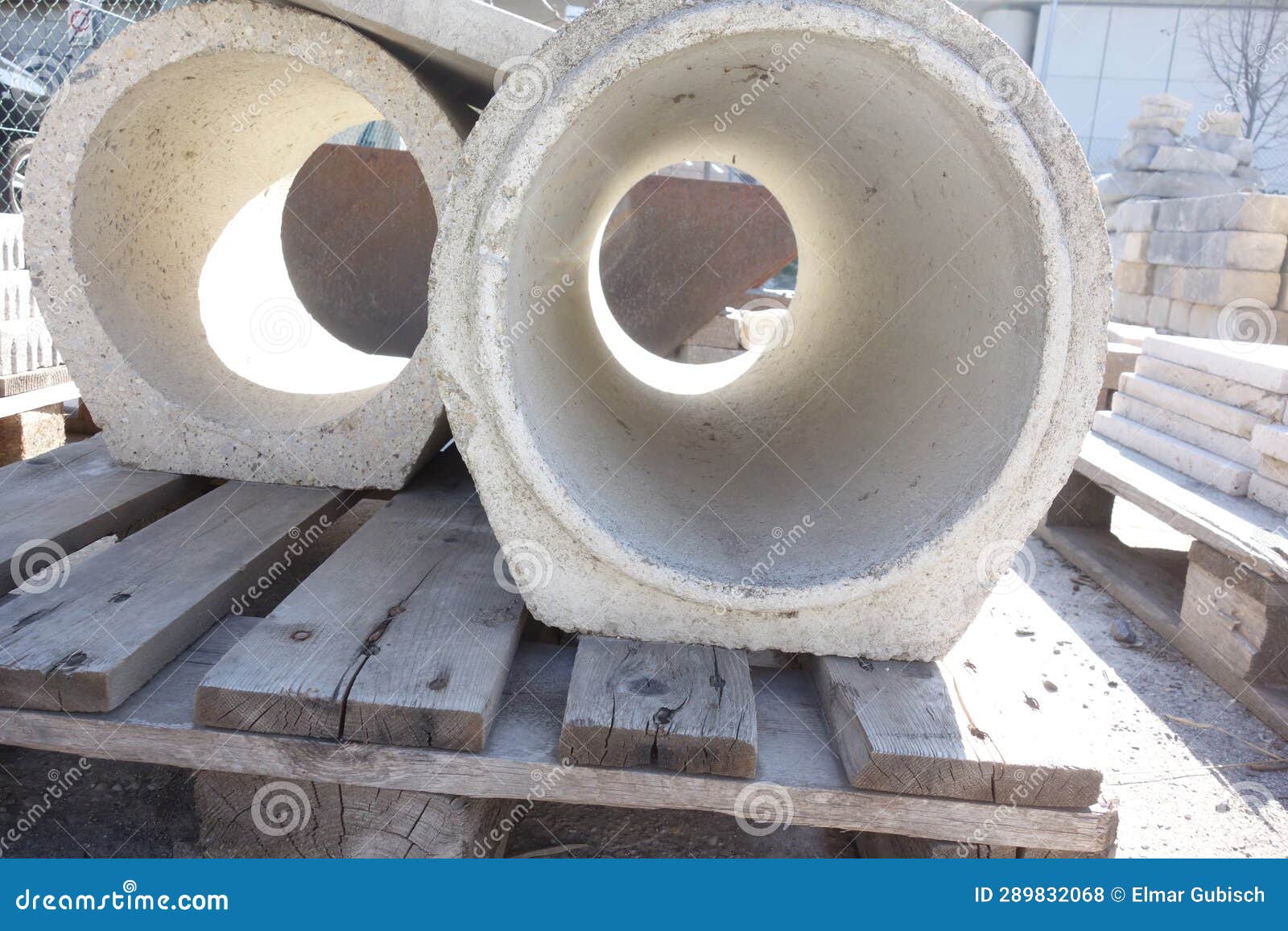 Canalization or Sewer Construction for Sewage Stock Photo - Image of ...