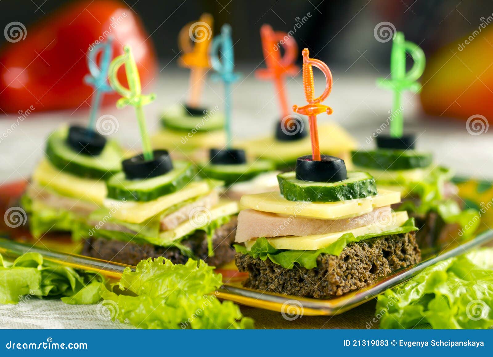 Canape stock image. Image of cafe, green, food, yellow - 21319083