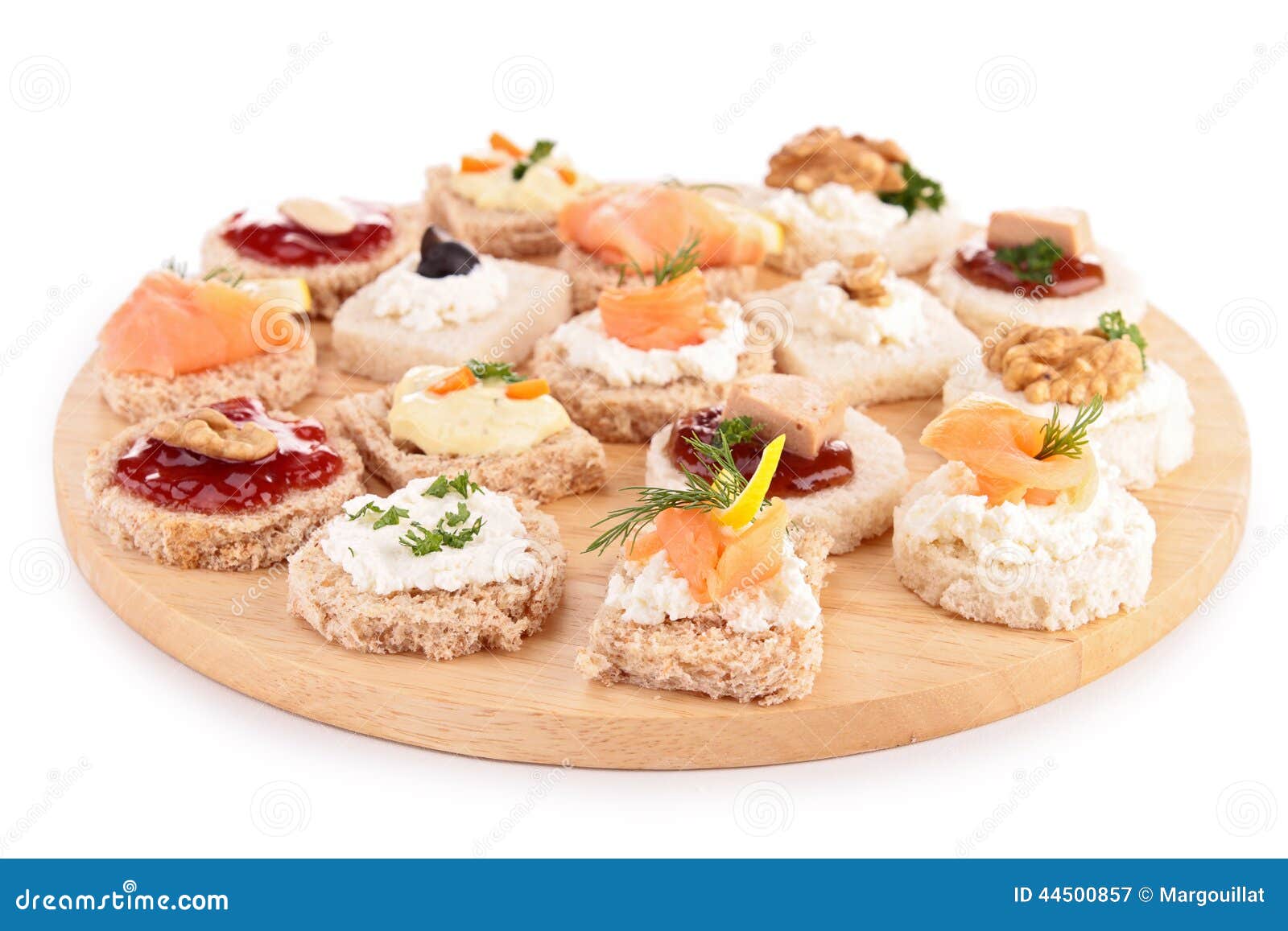 Canape on board stock image. Image of cheese, caviar - 44500857