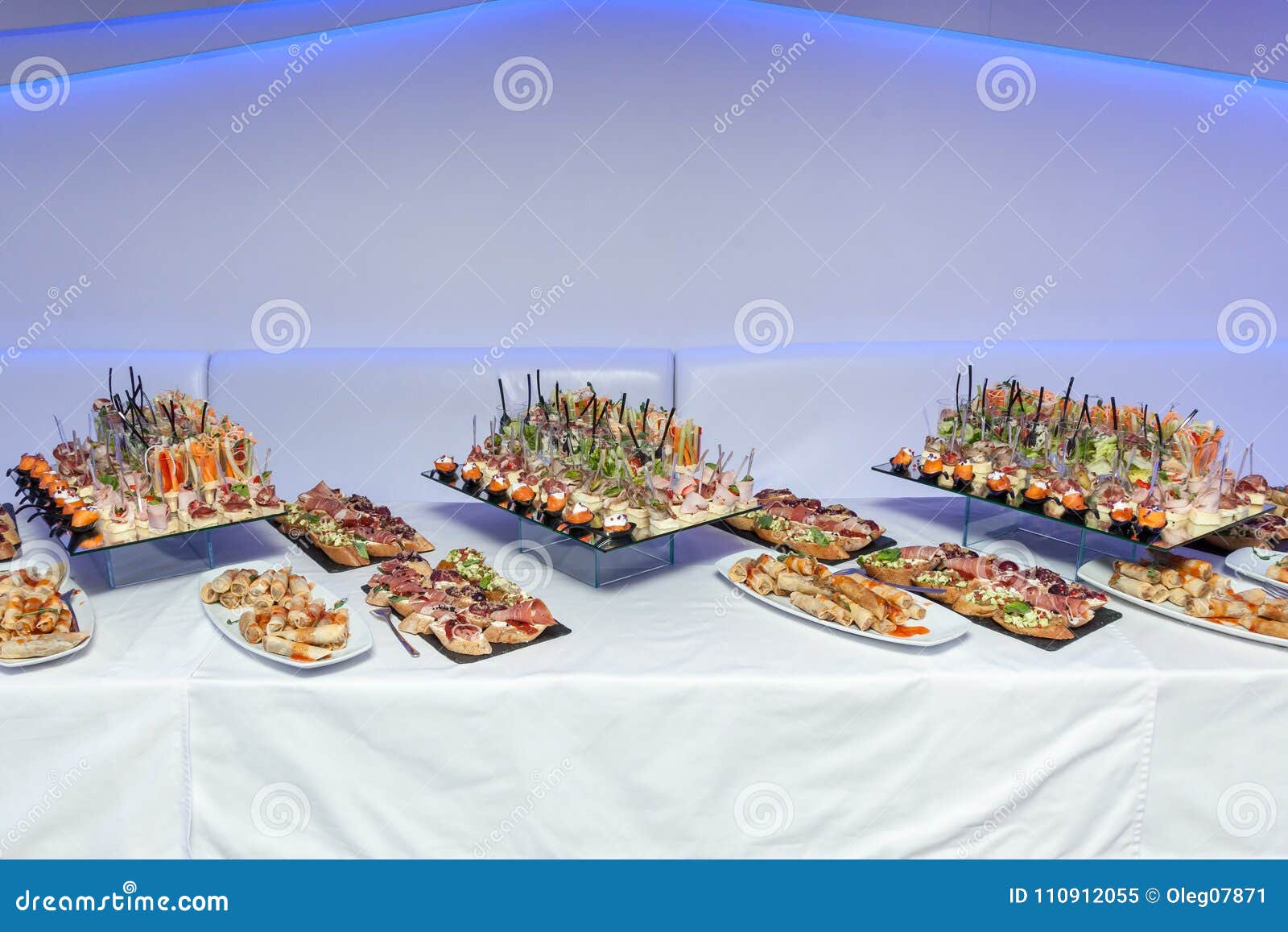 Canape for a Buffet Table, Appetizer. Stock Image - Image of delicious ...