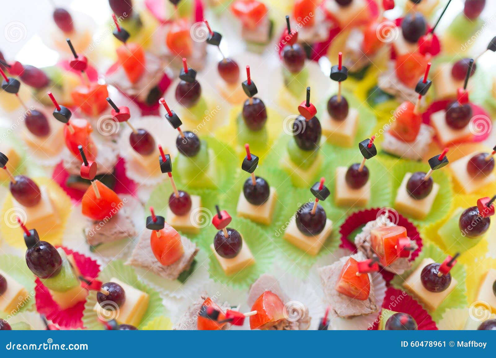 Canape with cheese stock image. Image of canape, buffet - 60478961