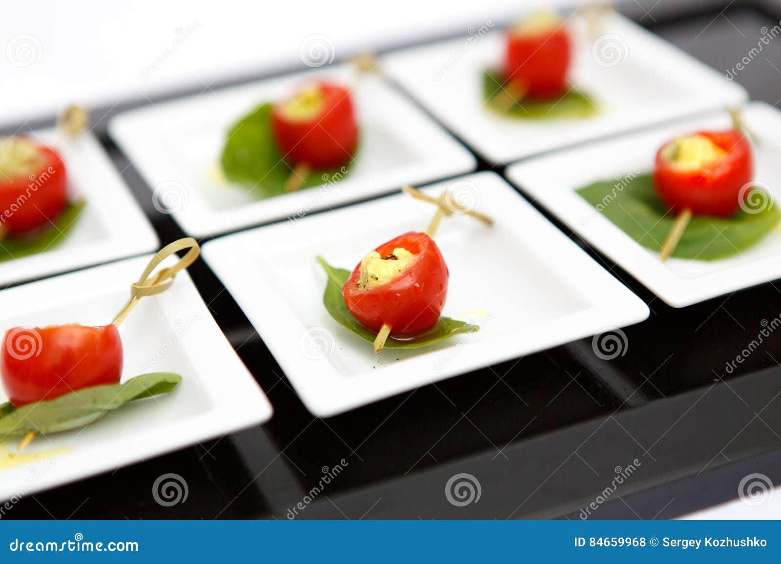 Canape Cherry Tomatoes Cheese Plate Catering Stock Photo - Image of ...