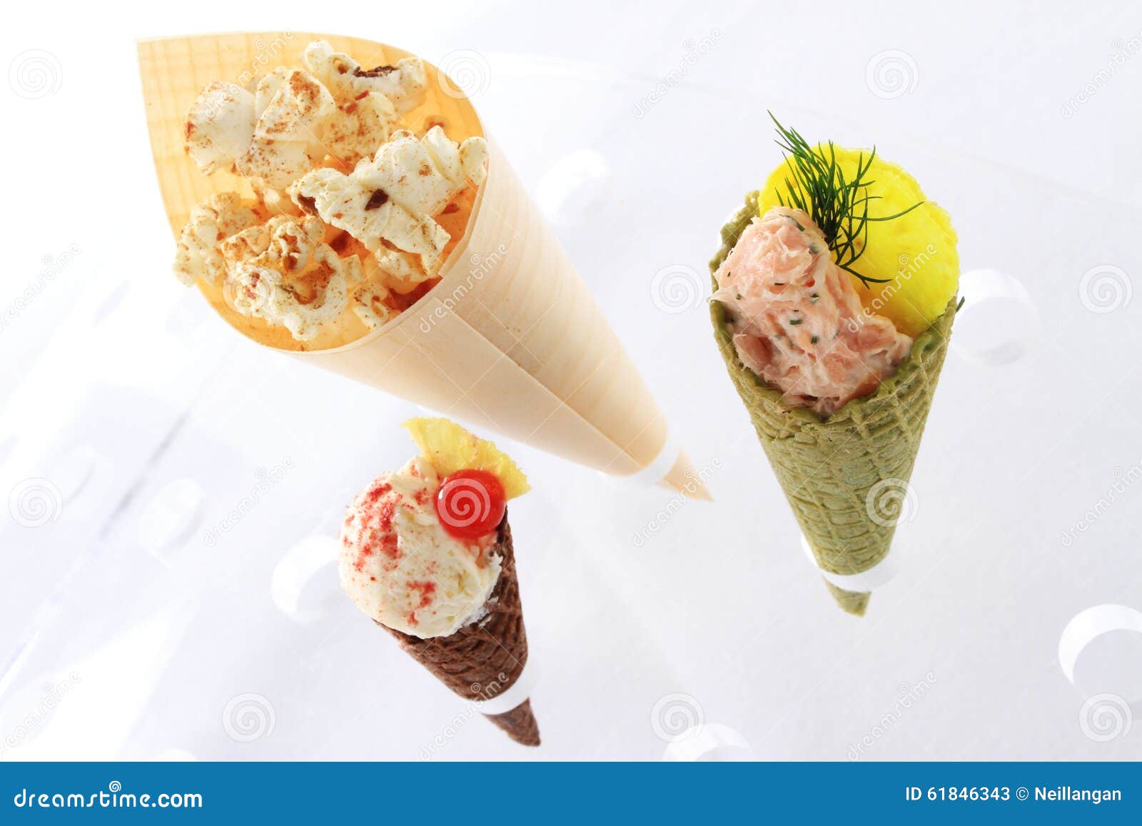 Canape cone selection stock image. Image of food, eating - 61846343