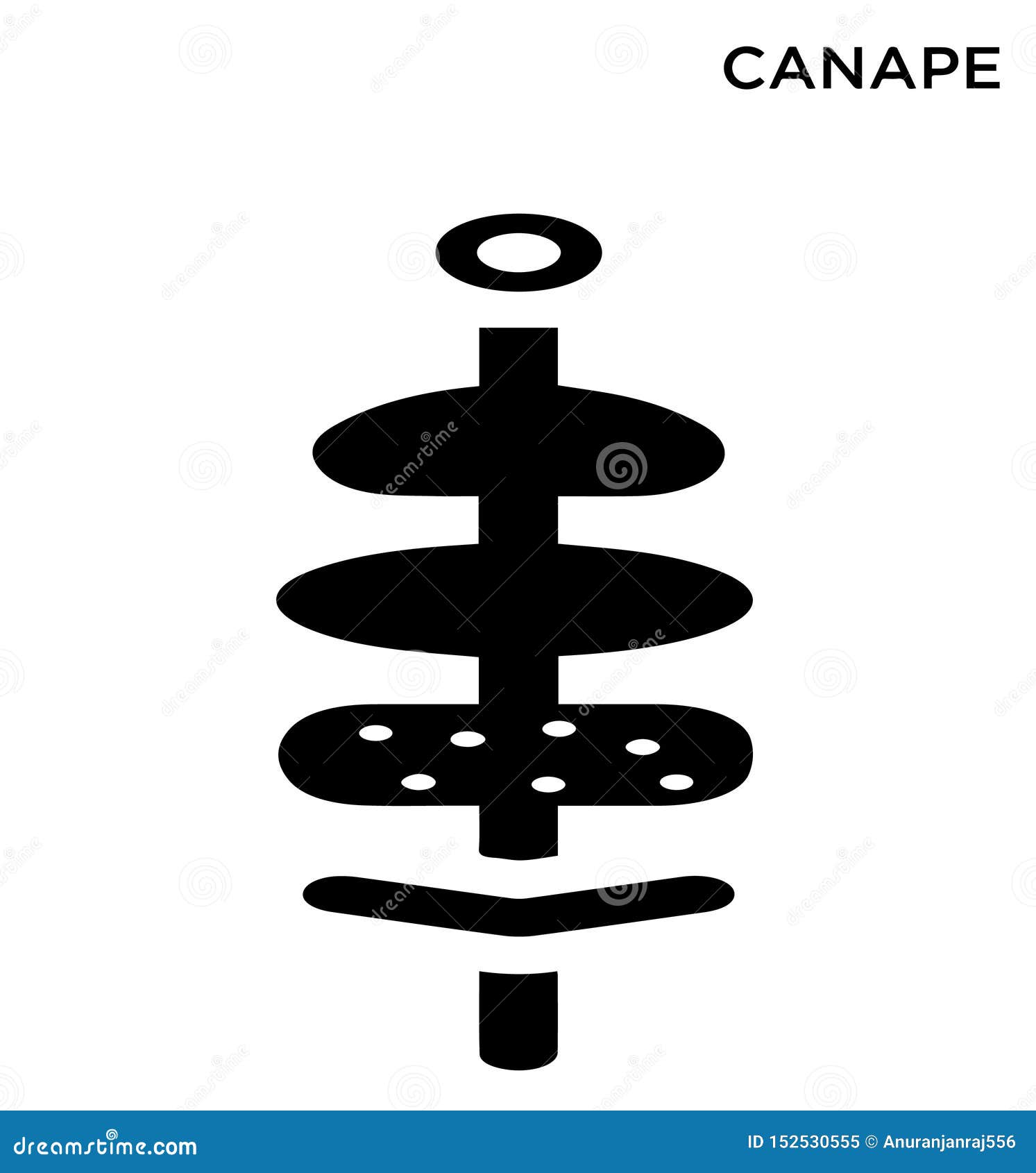 Canape Editable Icon Symbol Design Stock Vector - Illustration of food ...