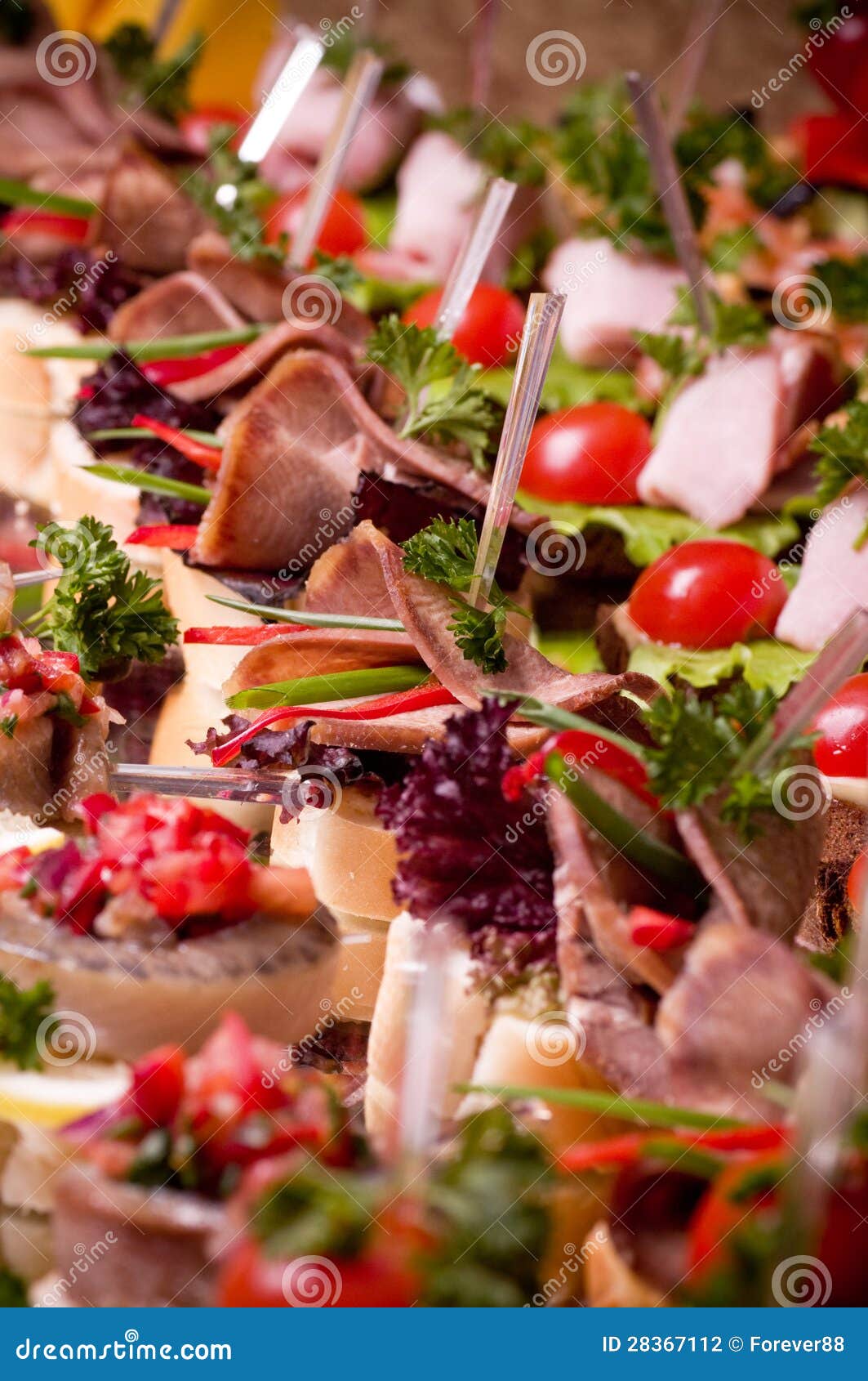 Canape for an event party stock photo. Image of herb - 28367112