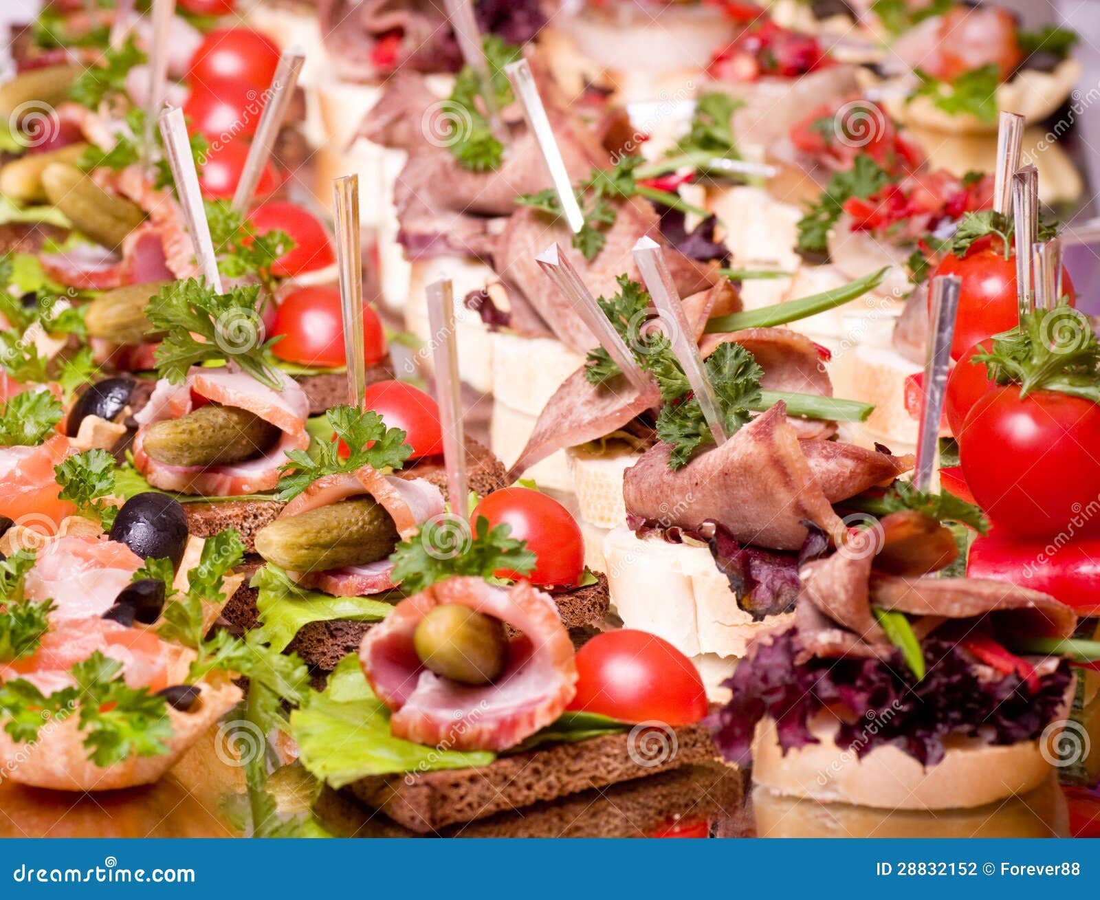 Canape for an event party stock photo. Image of horizontal - 28832152