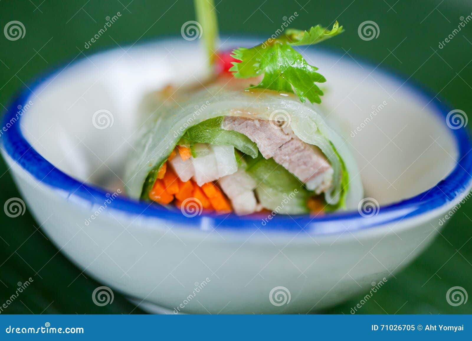 Canape with Fresh Spring Rolls Stock Image - Image of gourmet, chinese ...