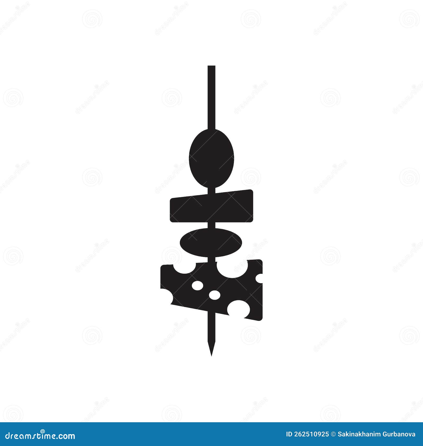 Canape Icon, Appetizer Logo Isolated on a White Background Stock ...