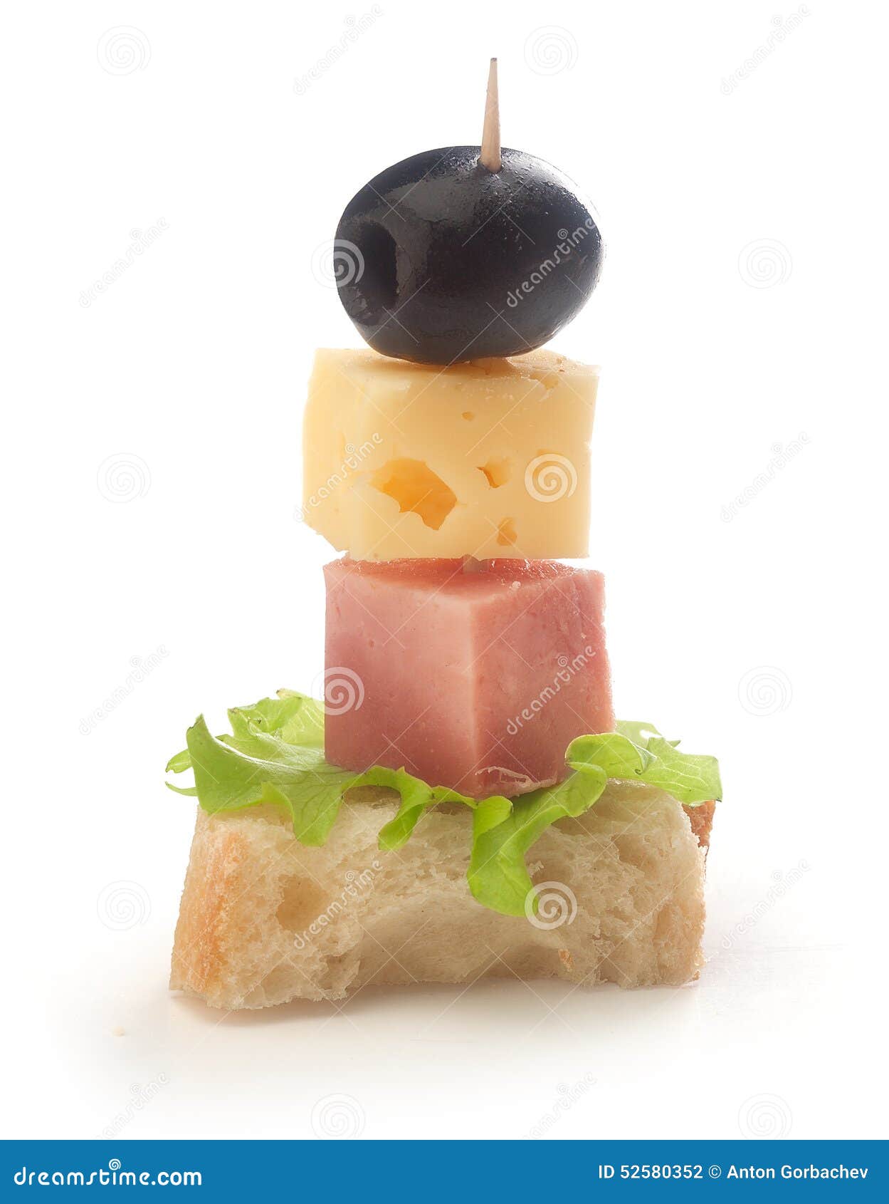 Canape stock photo. Image of black, starter, meal, lunch - 52580352