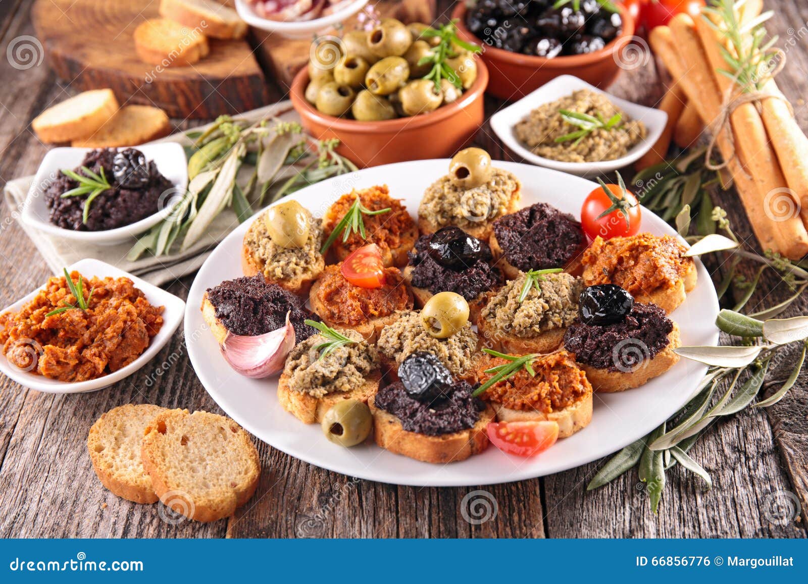 Canape with olive stock photo. Image of tapas, crostini - 66856776