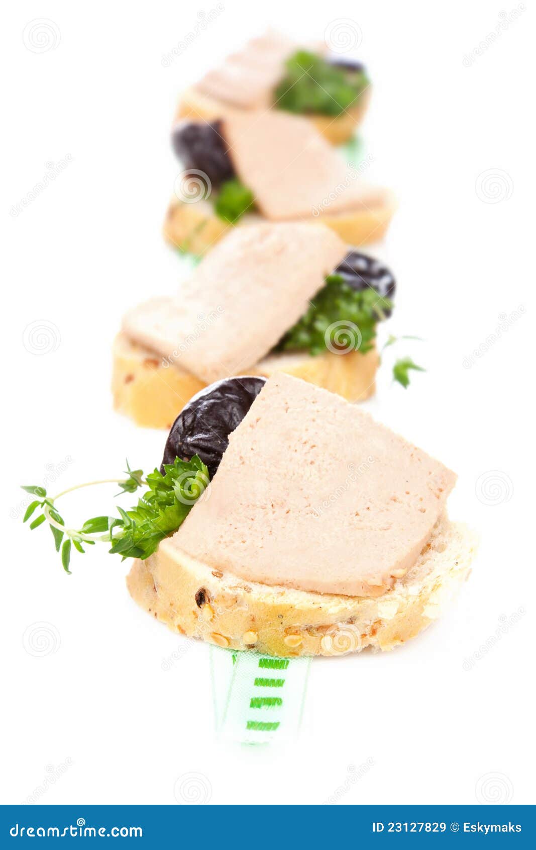 Canape with Pate. Luxurious French Dining. Stock Image - Image of shot ...