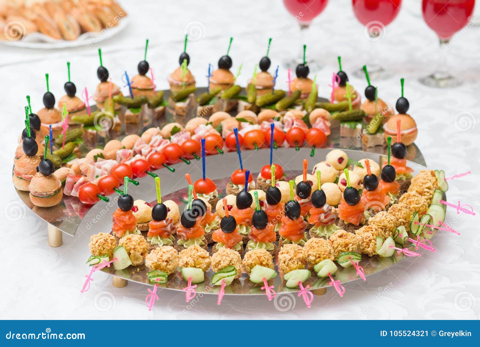 The canape on a plate stock image. Image of canape, delicious - 105524321