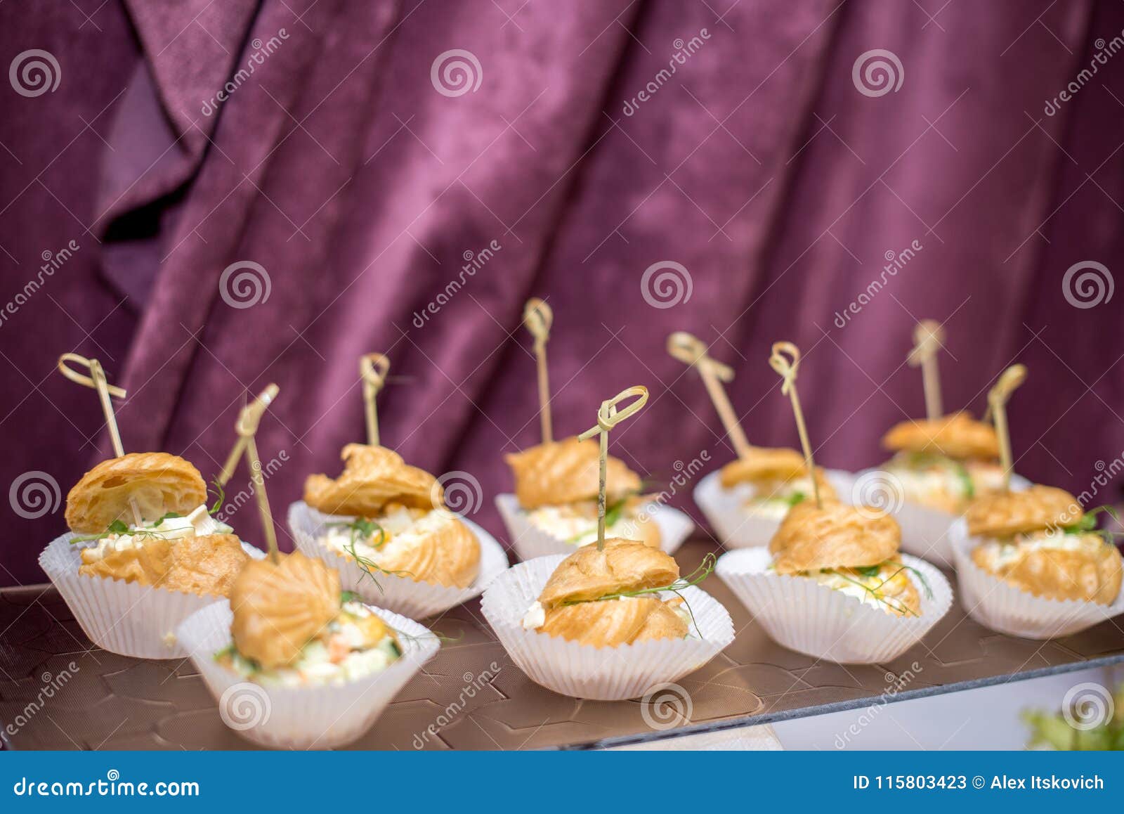 Canape Selection on Slate Platter Stock Image - Image of canape ...