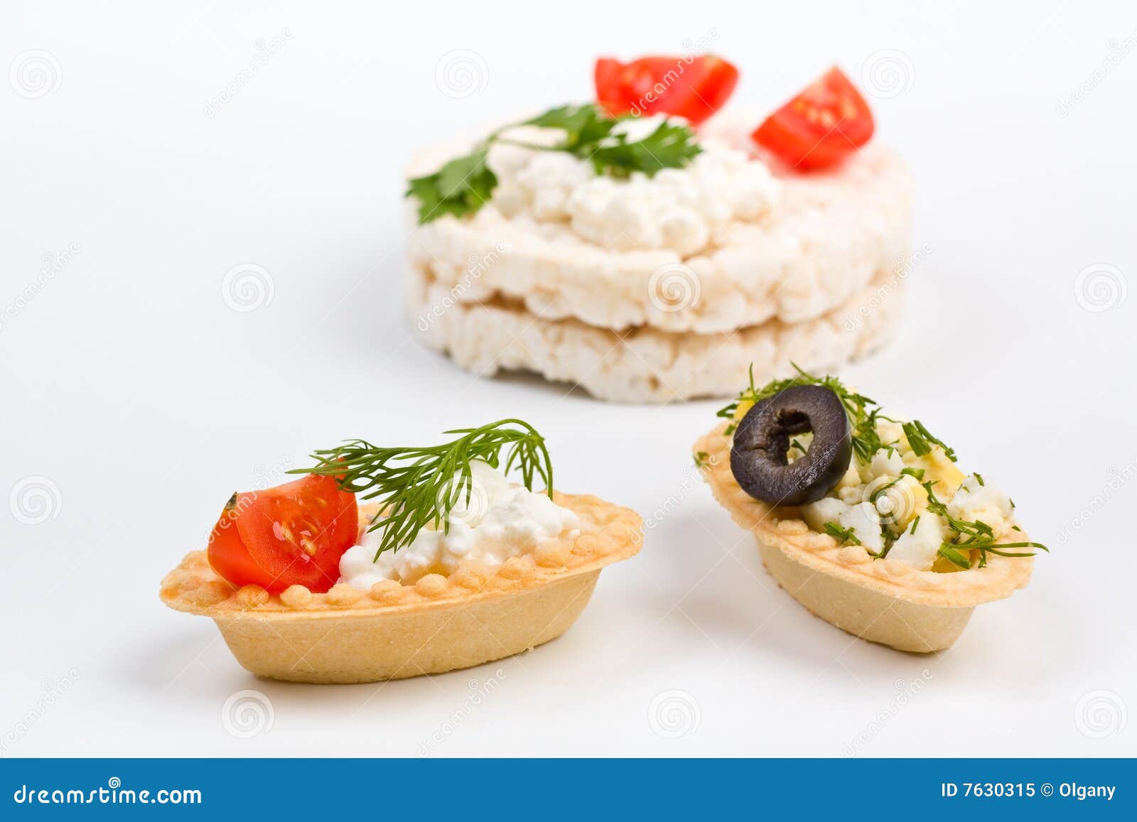 Canape Snacks with Cottage Cheese Stock Image - Image of loss, pastry ...