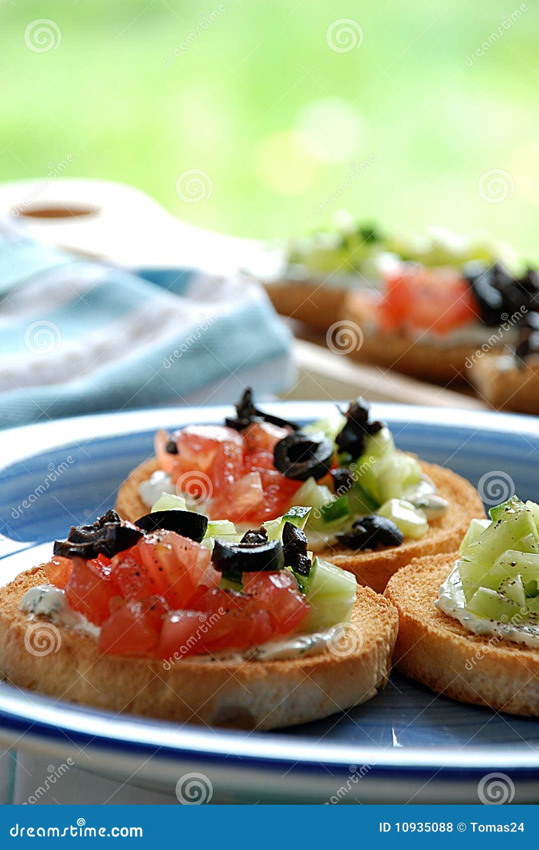 Canapes stock photo. Image of cucumber, breakfast, fresh - 10935088