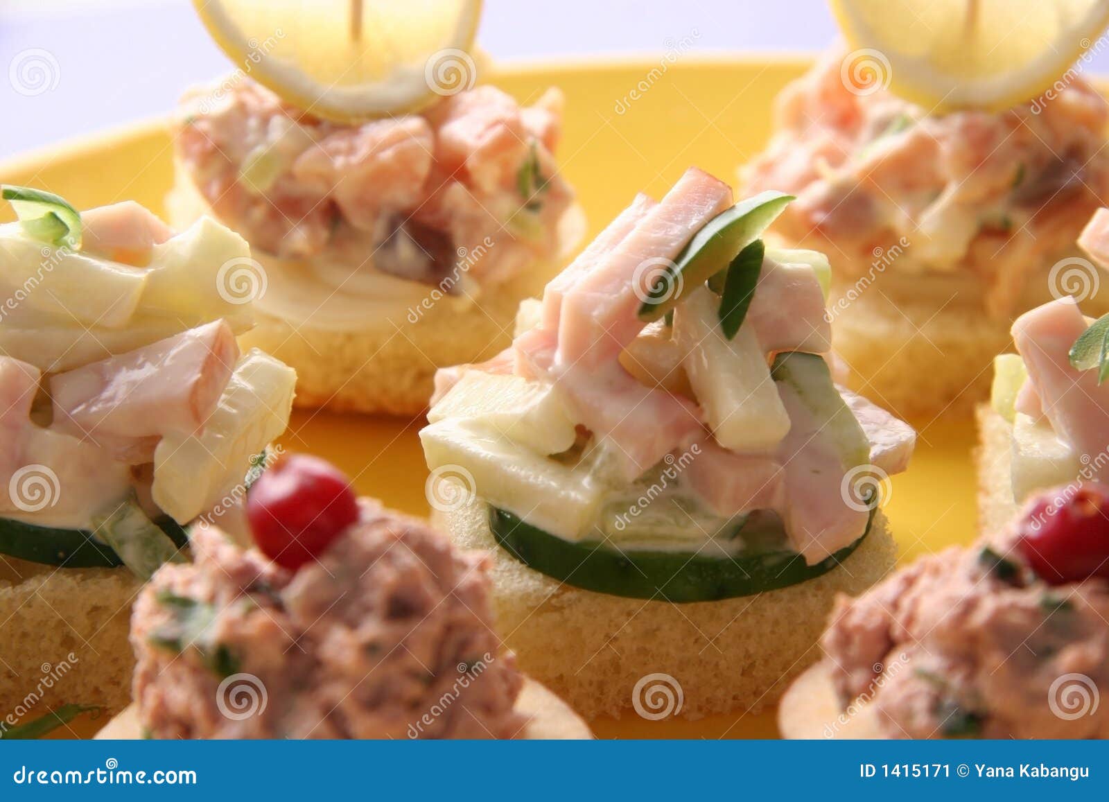 Canapes. stock image. Image of dishes, eating, dish, sandwich - 1415171