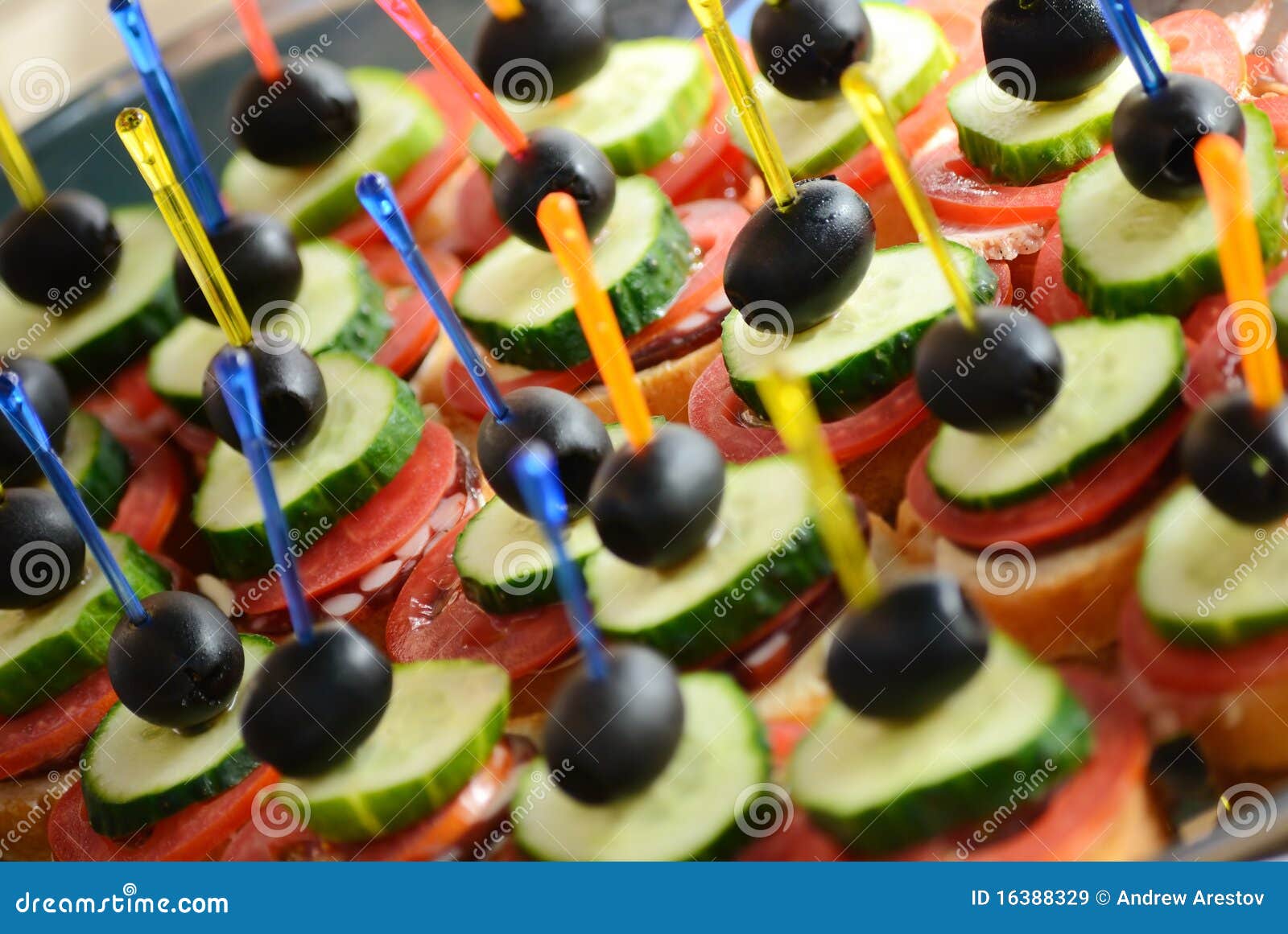 Canapes stock image. Image of small, green, delicious - 16388329