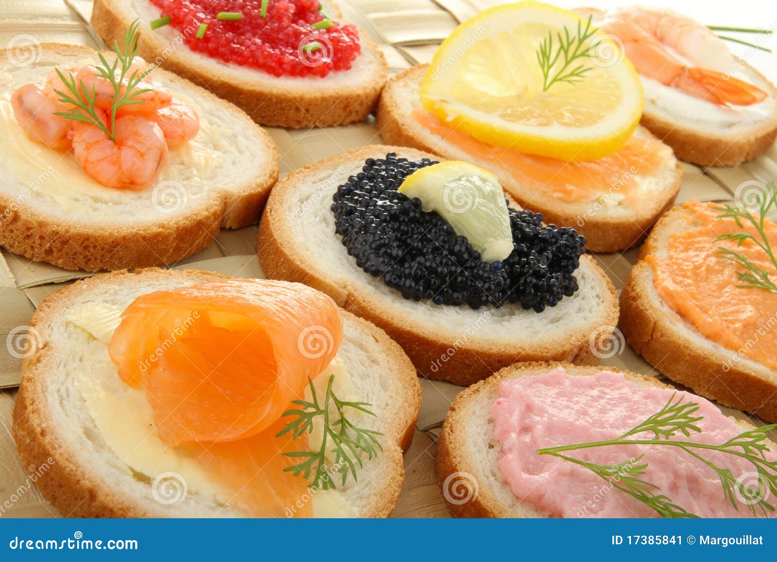 Canapes stock image. Image of canape, salmon, food, cuisine - 17385841
