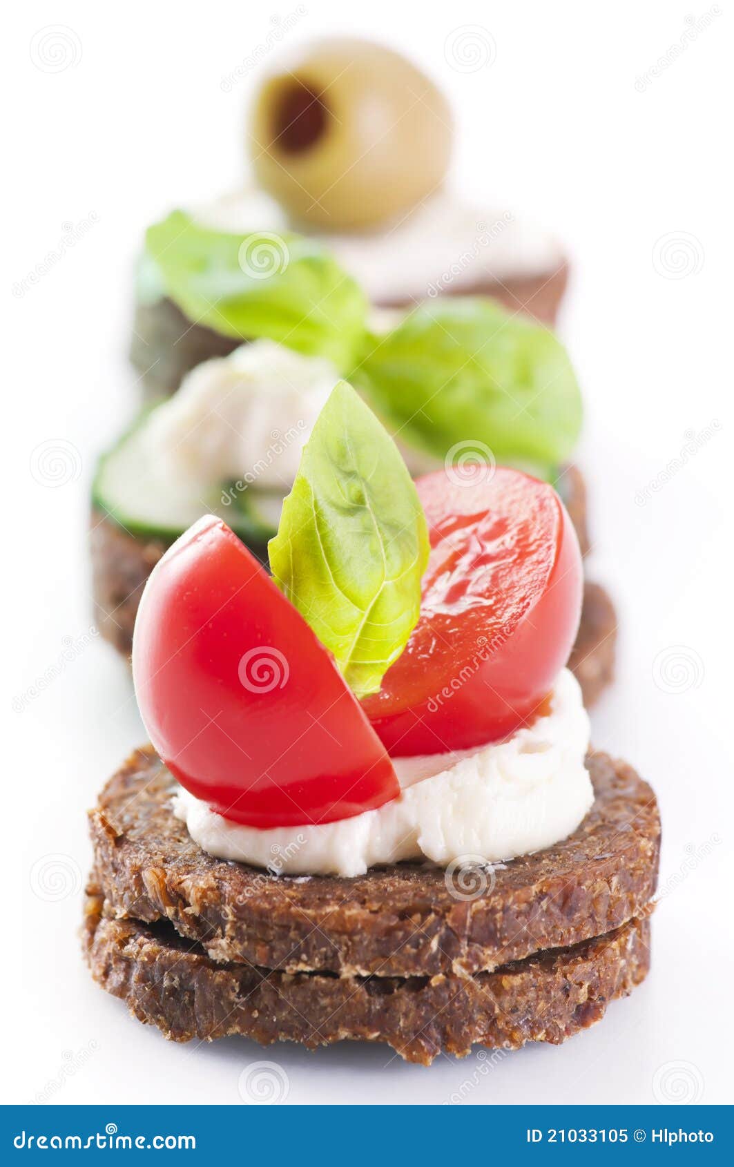 Canapes stock image. Image of canape, decorated, appetizer - 21033105