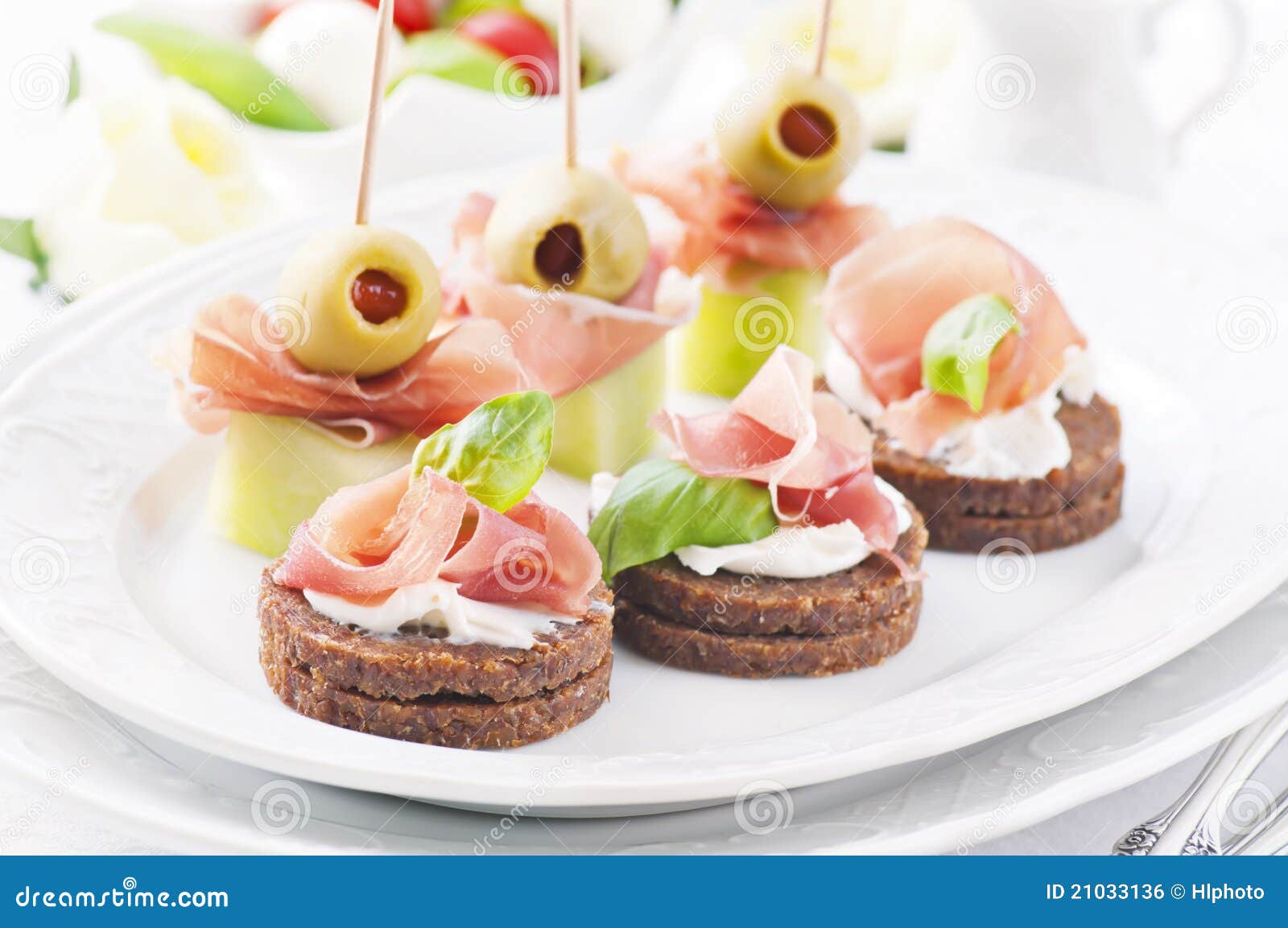 Canapes stock photo. Image of fingerfood, decorated, partyservice ...