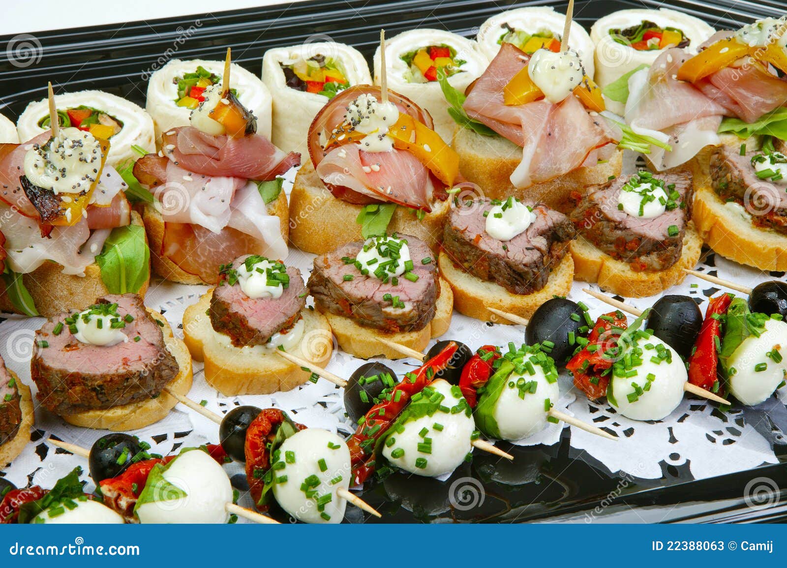 Canapes stock image. Image of celebration, food, full - 22388063