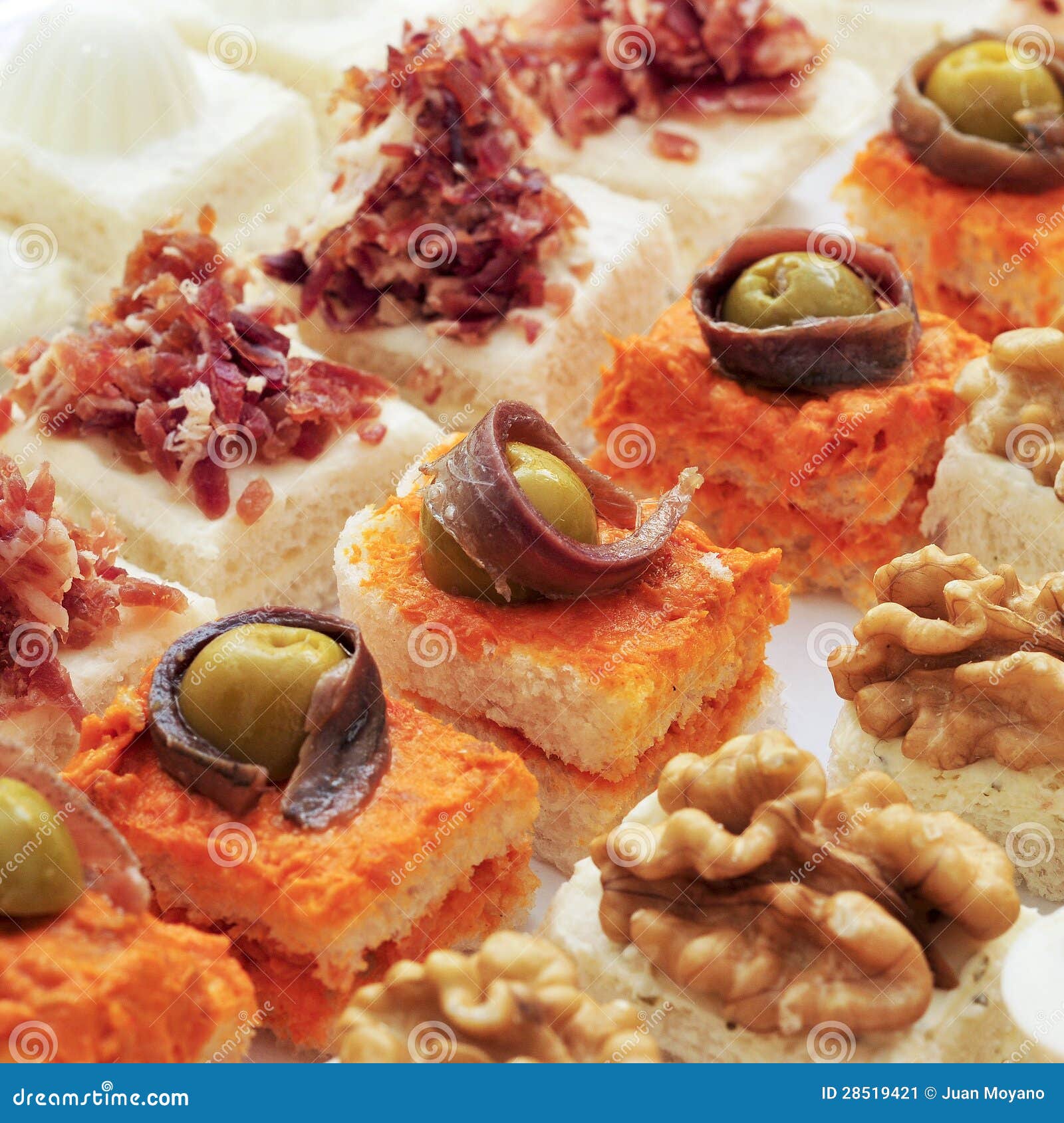 Canapes stock image. Image of lunch, colorful, buffet - 28519421