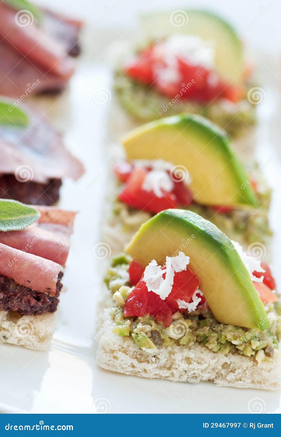 Canapes stock image. Image of paste, sage, white, green - 29467997