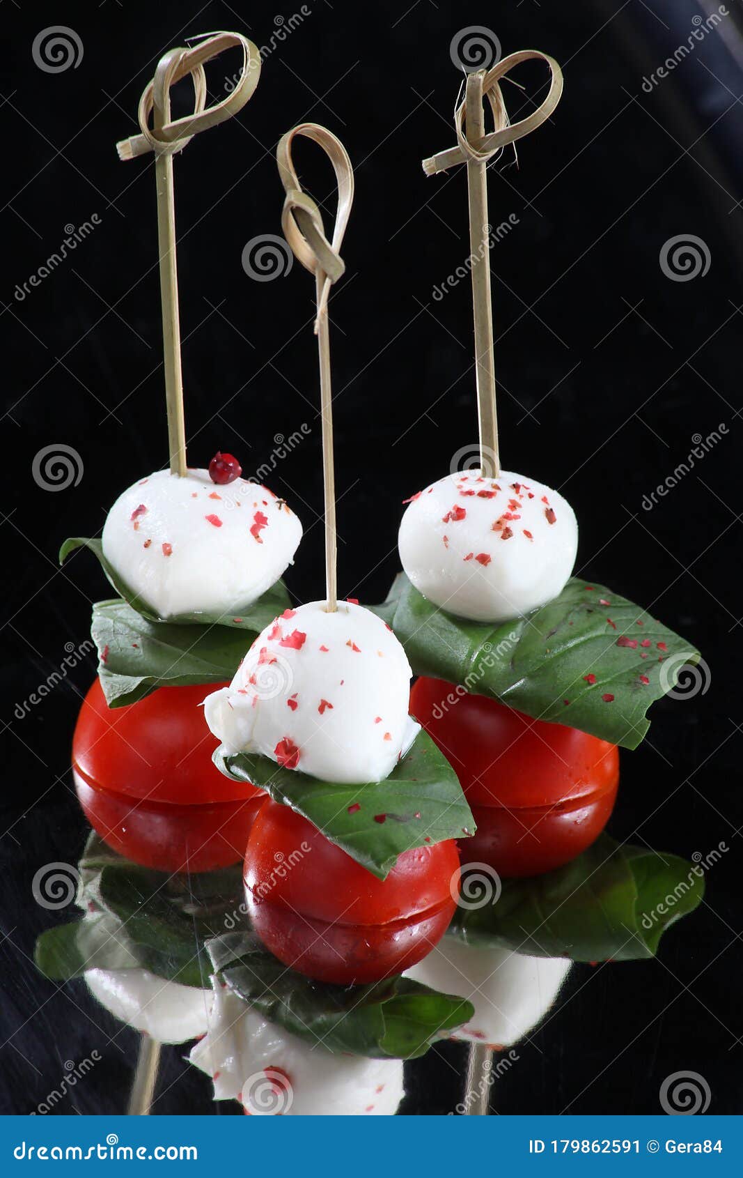 Canapes with Cheese and Cherry Tomatoes Stock Image - Image of located ...