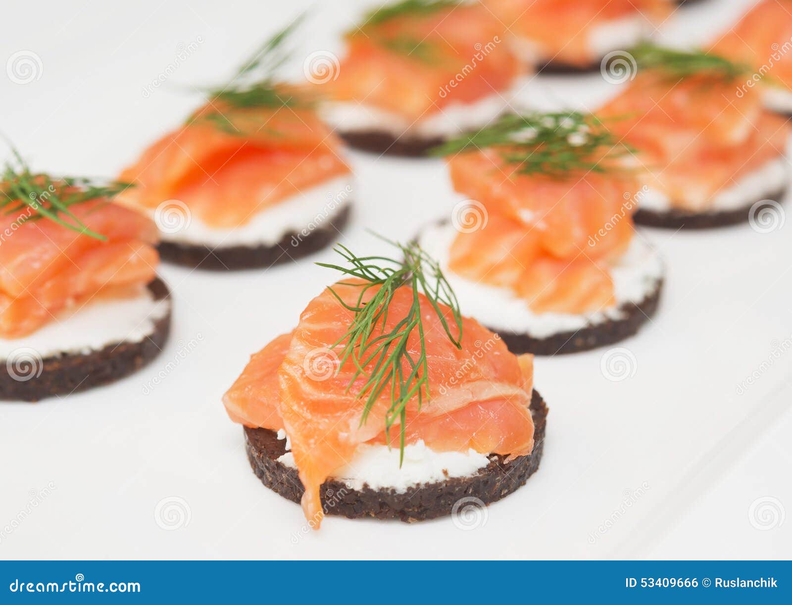 Canapes stock photo. Image of canape, fish, lunch, appetizer - 53409666