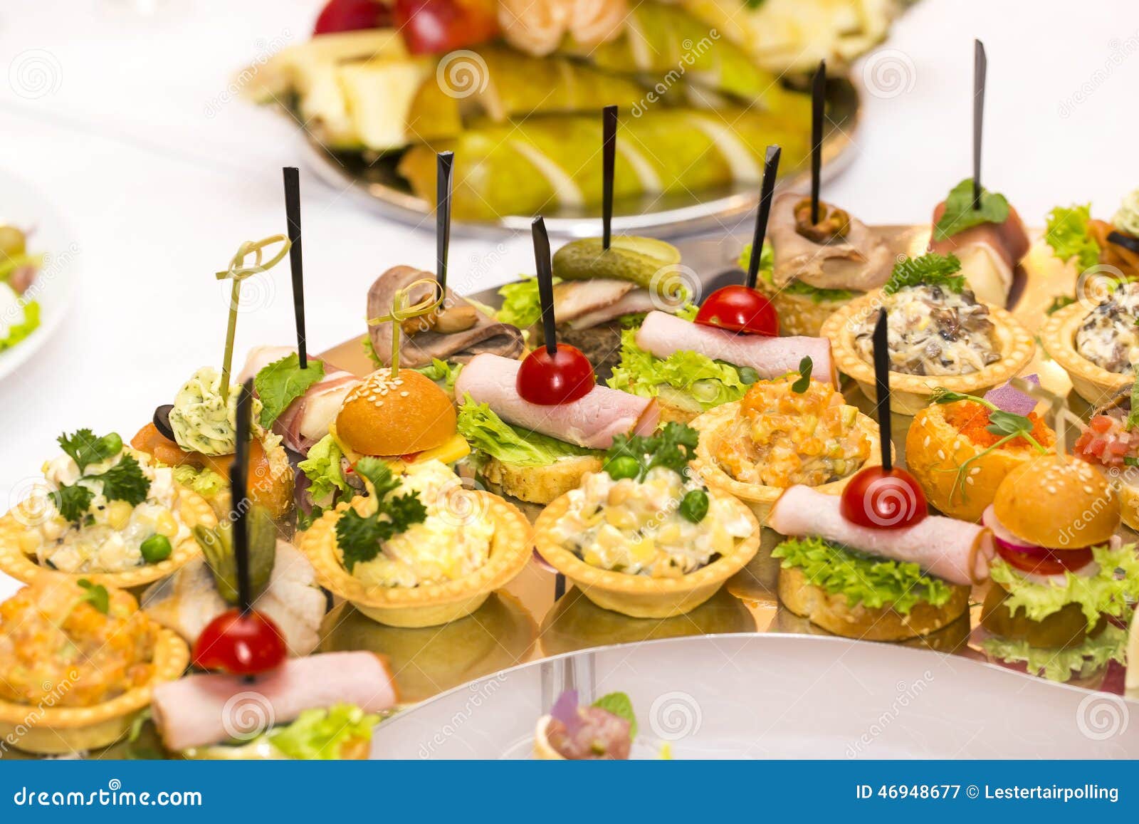 Canapes stock image. Image of food, cold, bread, shell - 46948677
