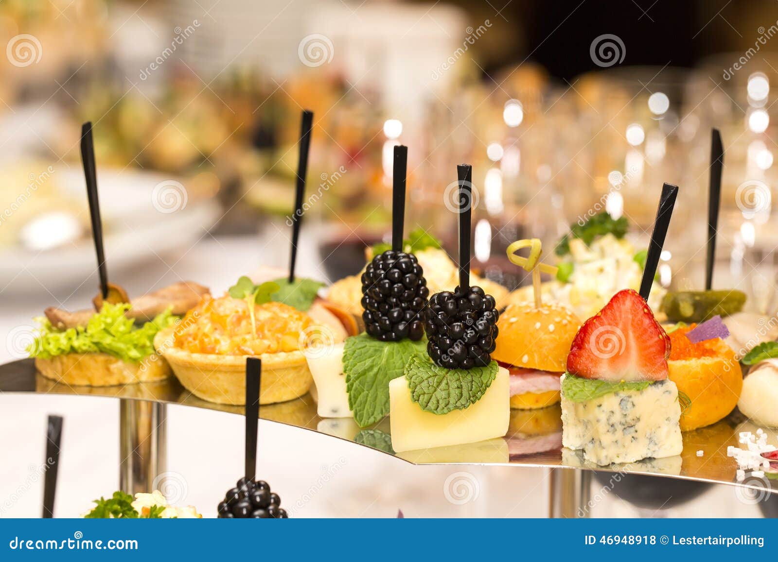 Canapes stock photo. Image of mussel, feta, service, oyster - 46948918