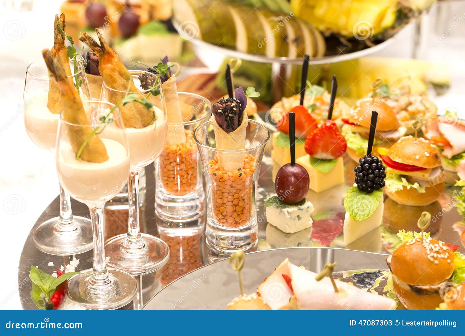 Canapes stock image. Image of party, shell, buffet, oyster - 47087303