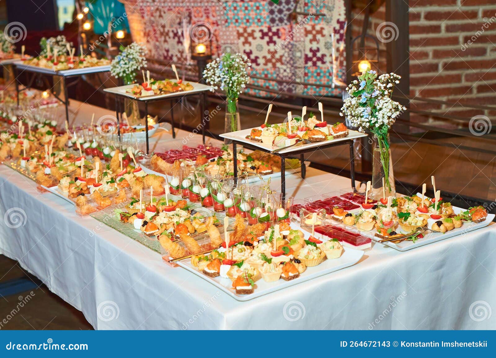 Canapes, Delicatessen, Event, Buffet, Fresh. Stock Image - Image of ...