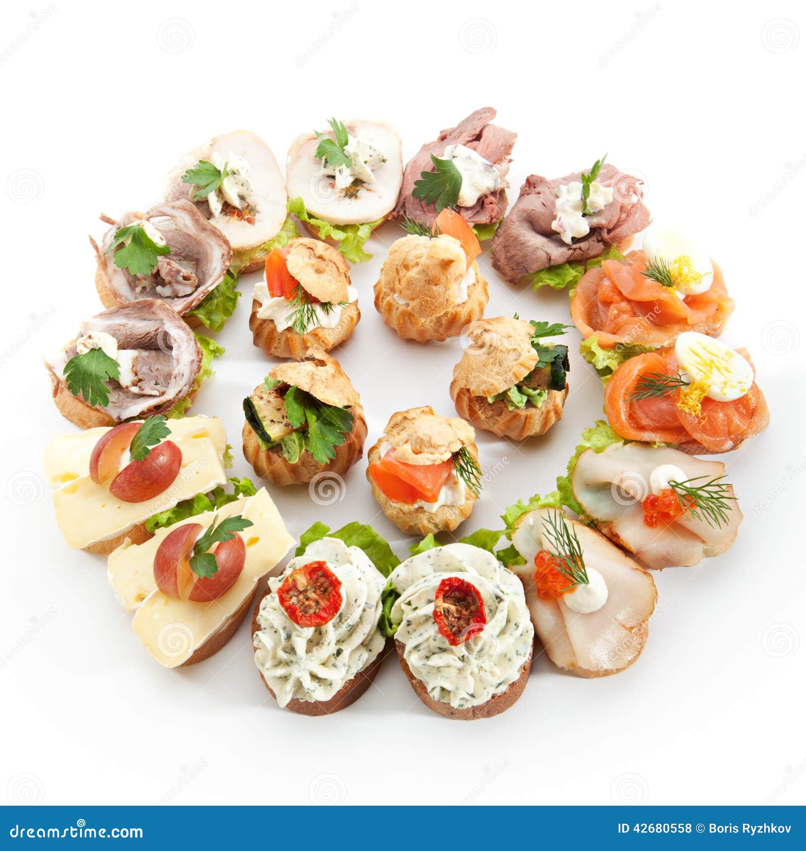 Canapes Assorted Cold Meat Buffet Stock Photos - Free & Royalty-Free ...