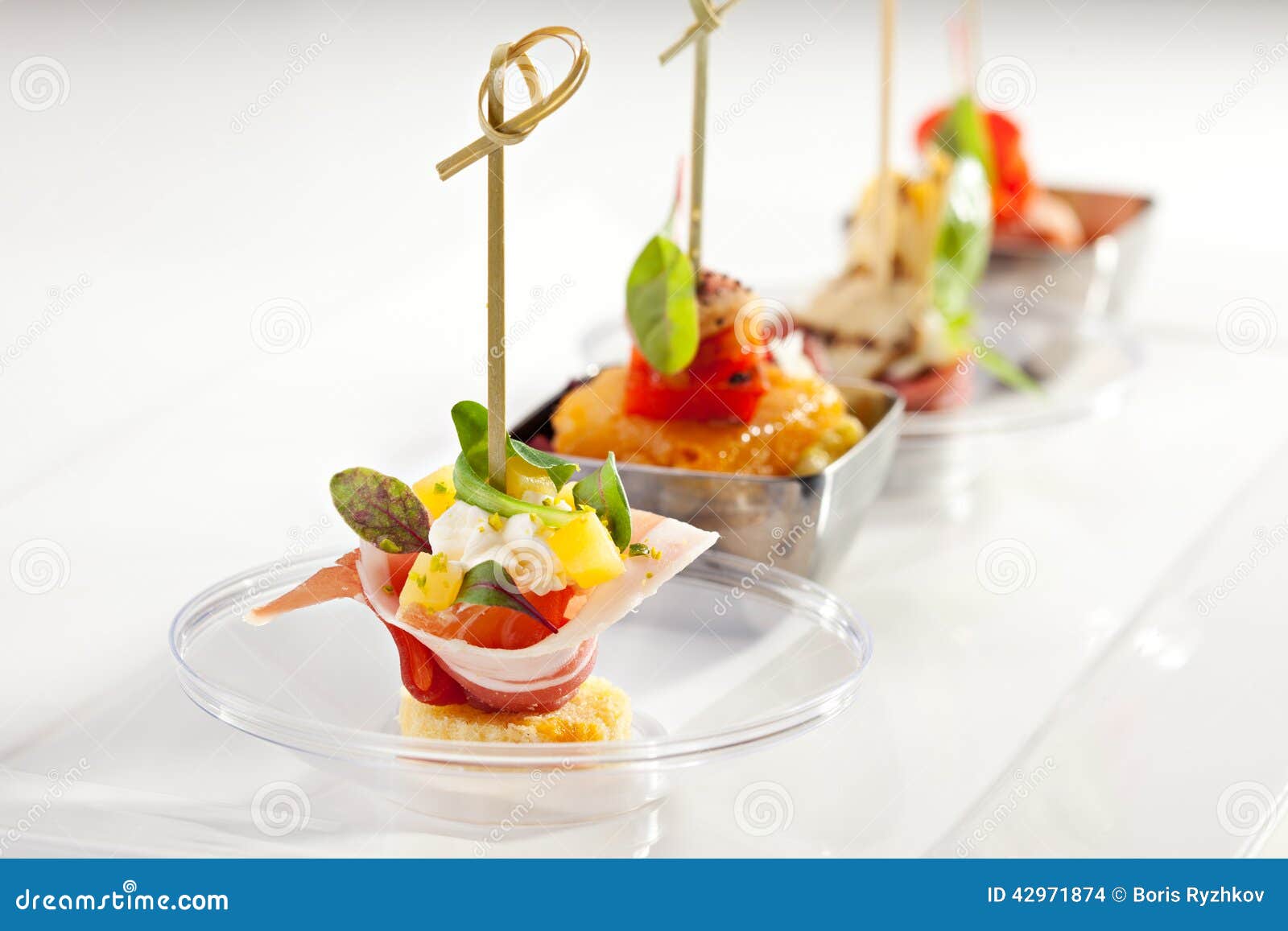 Canapes stock photo. Image of buffet, cuisine, lunch - 42971874