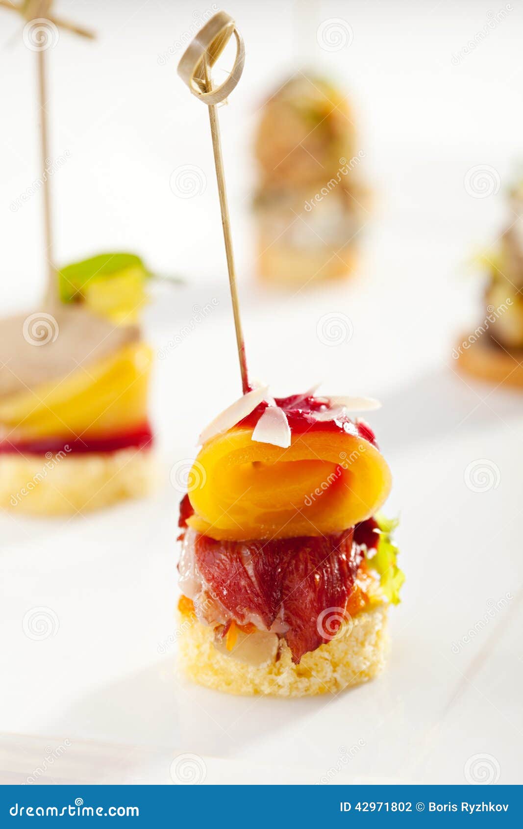 Canapes stock photo. Image of green, onion, freshness - 42971802