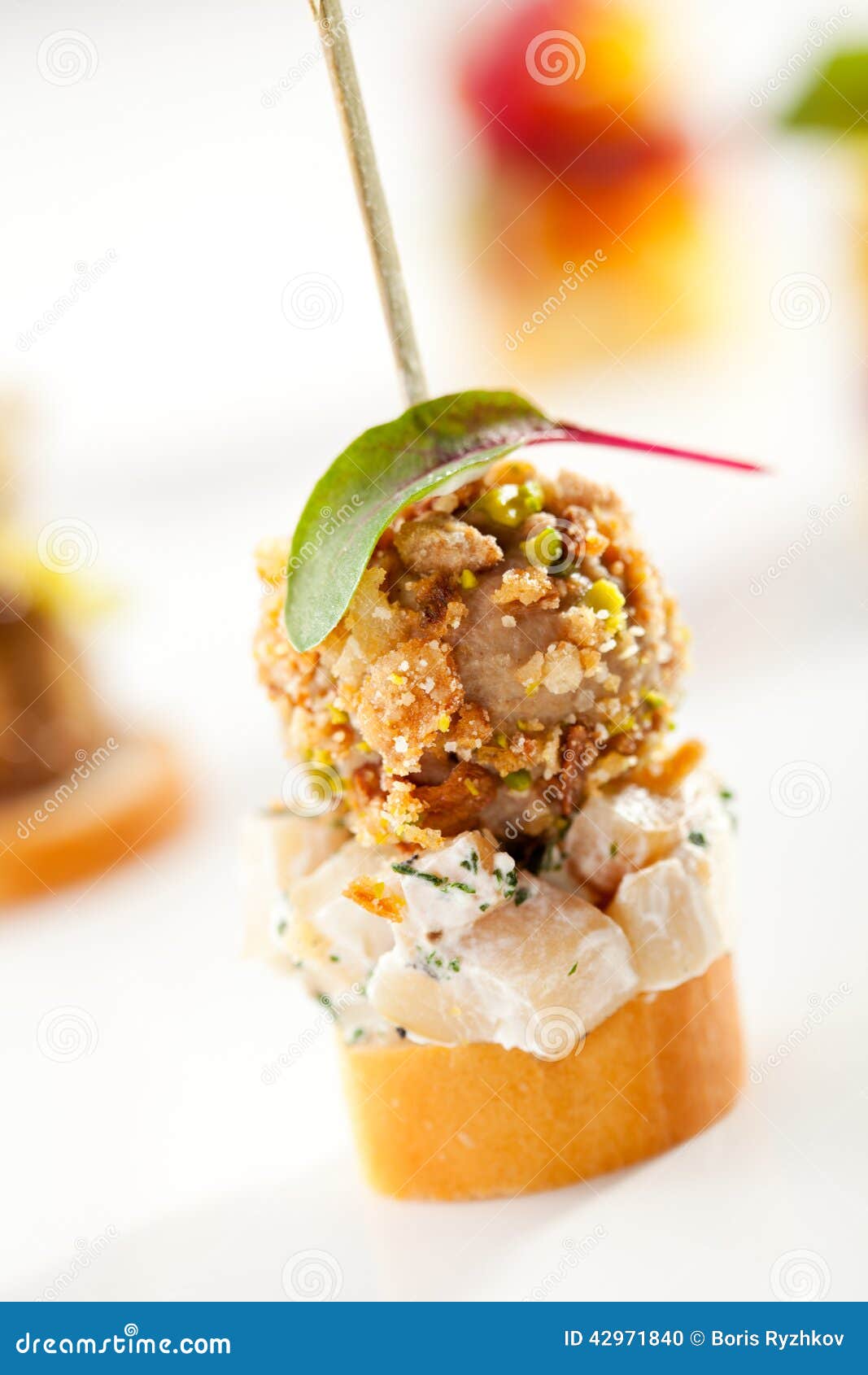 Canapes stock photo. Image of herb, buffet, lunch, party - 42971840