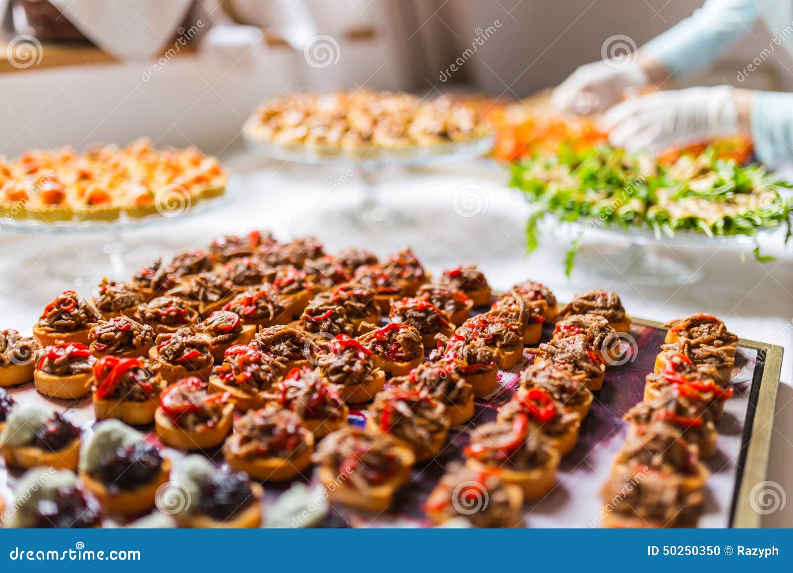 Canapes stock photo. Image of restaurant, festive, dish - 50250350