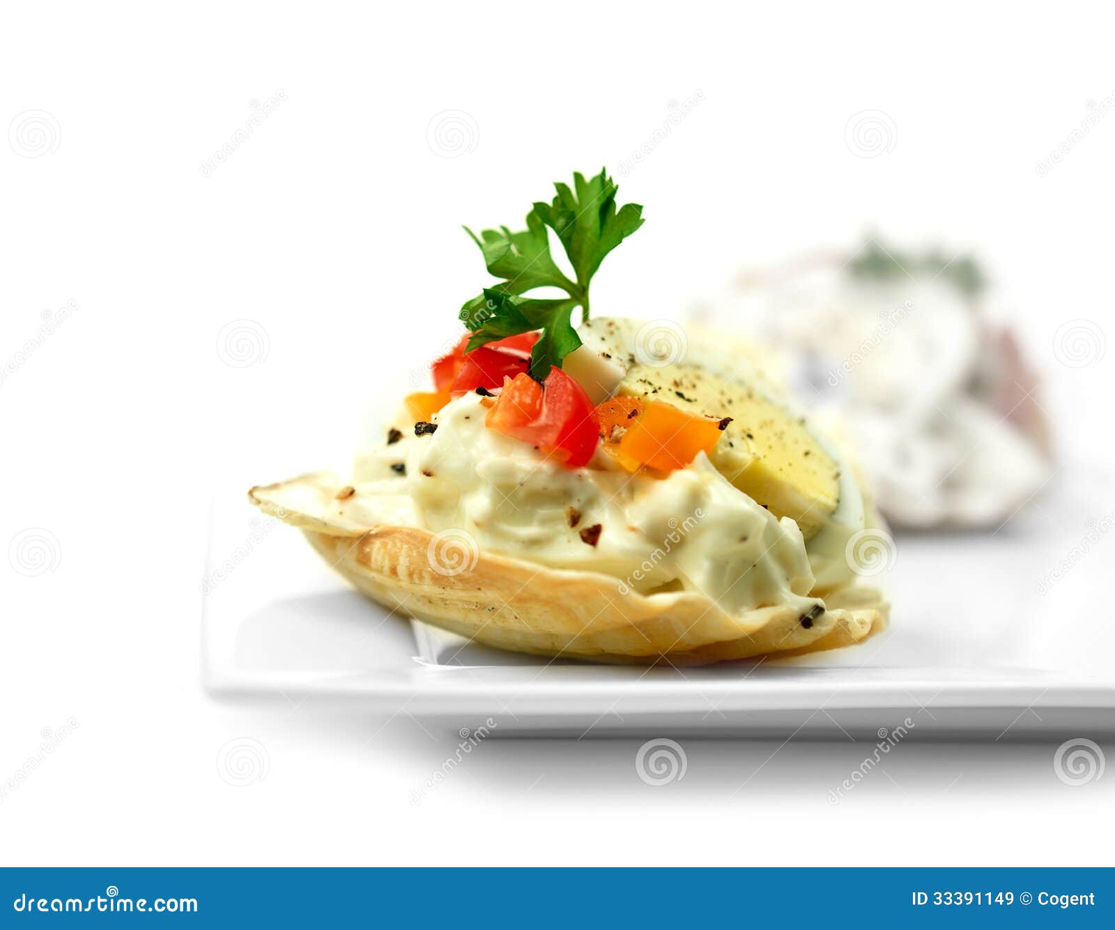 Canapes finos imagem de stock. Imagem de cortado, creme - 33391149