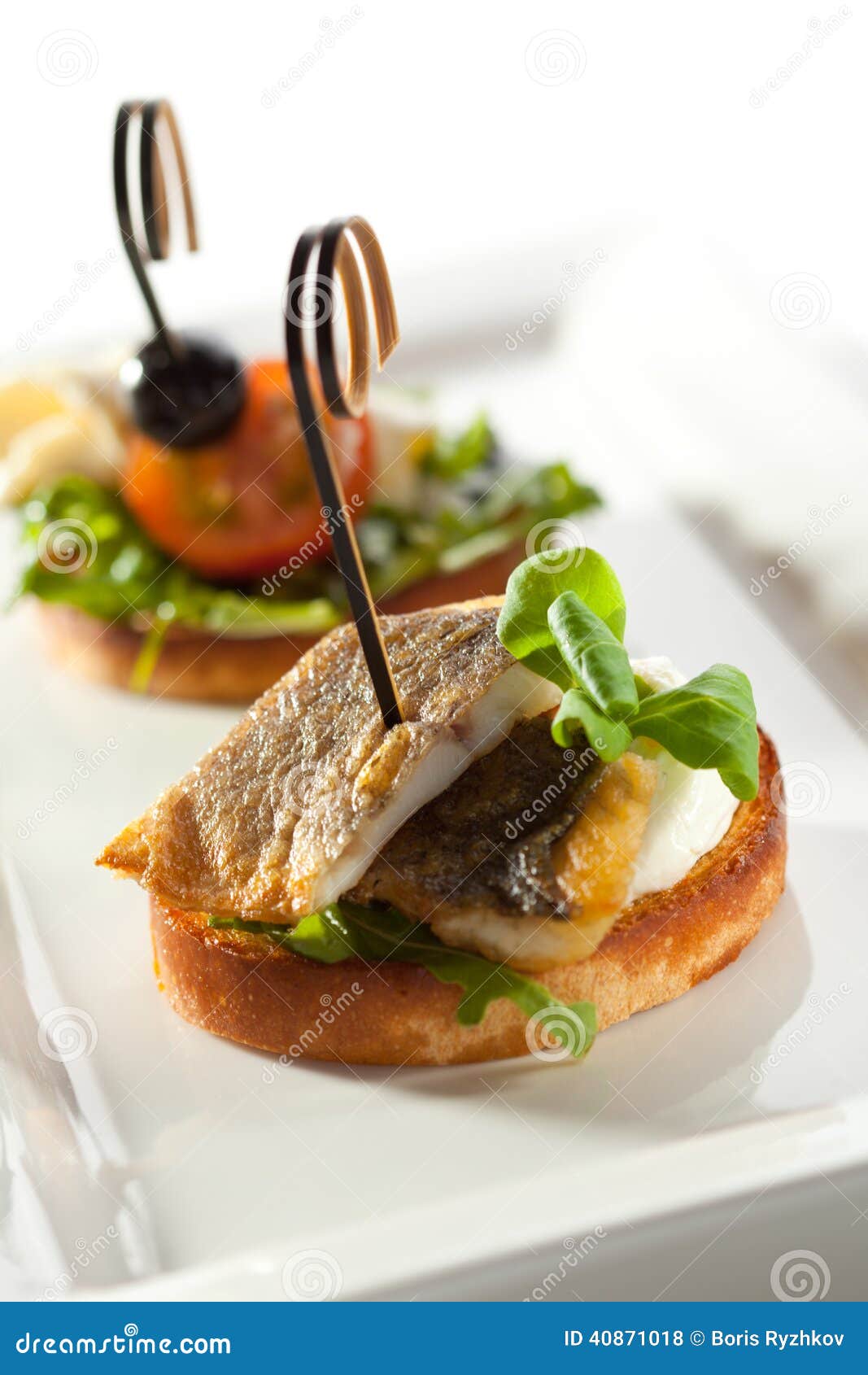 Canapes stock photo. Image of fresh, green, catering - 40871018