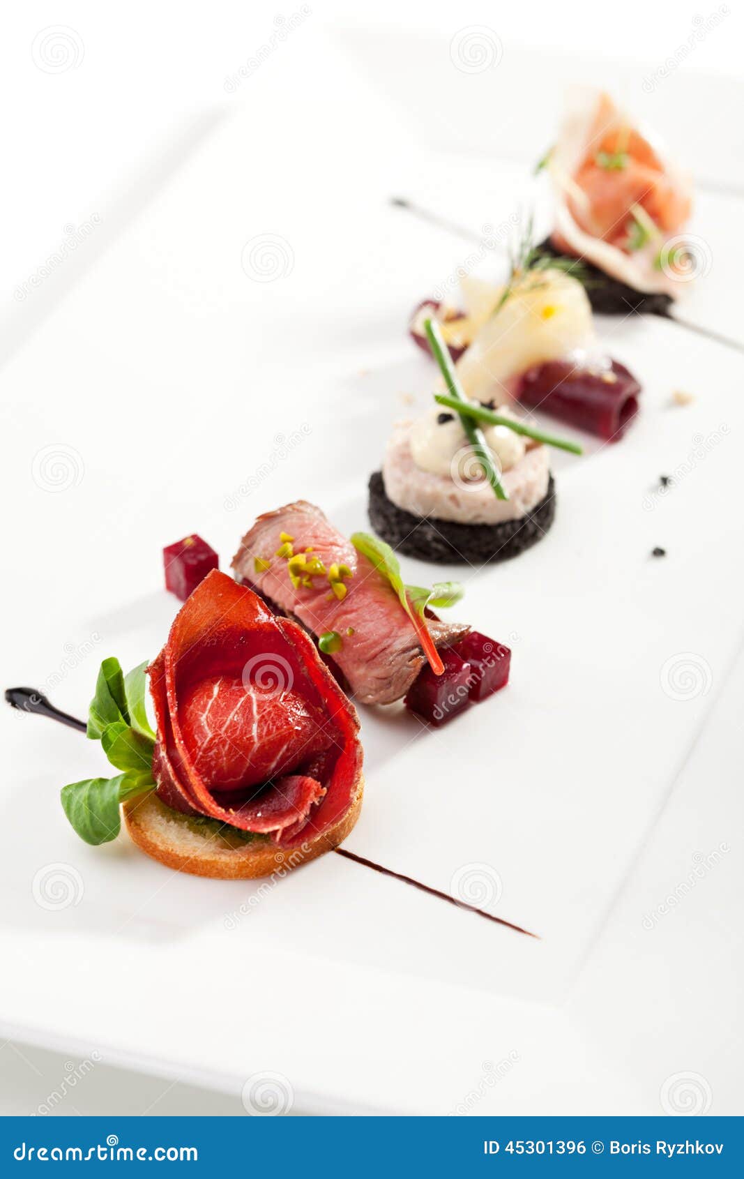 Canapes stock photo. Image of healthy, catering, cuisine - 45301396