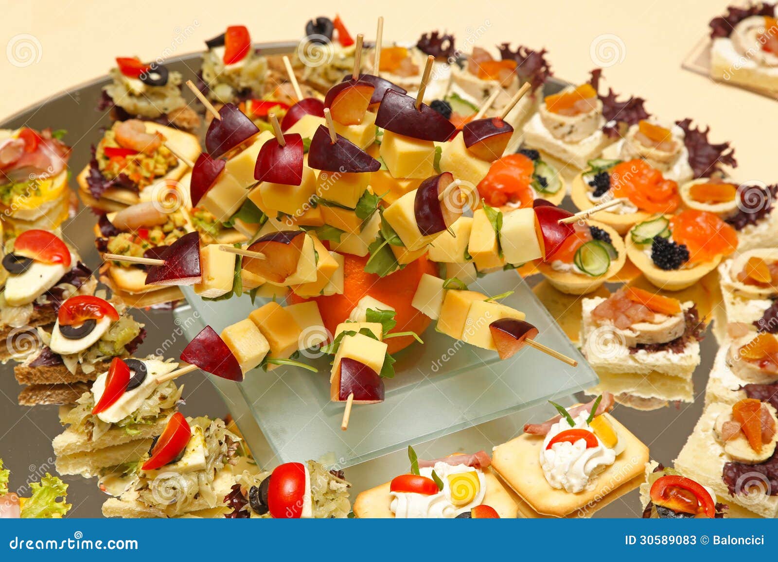 Canapes stock image. Image of canape, appetizer, canapes - 30589083