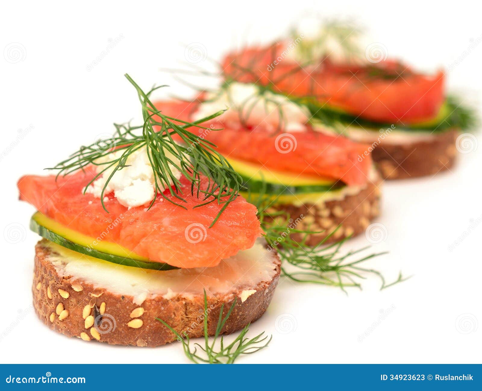Canapes stock image. Image of cucumber, fresh, snack - 34923623