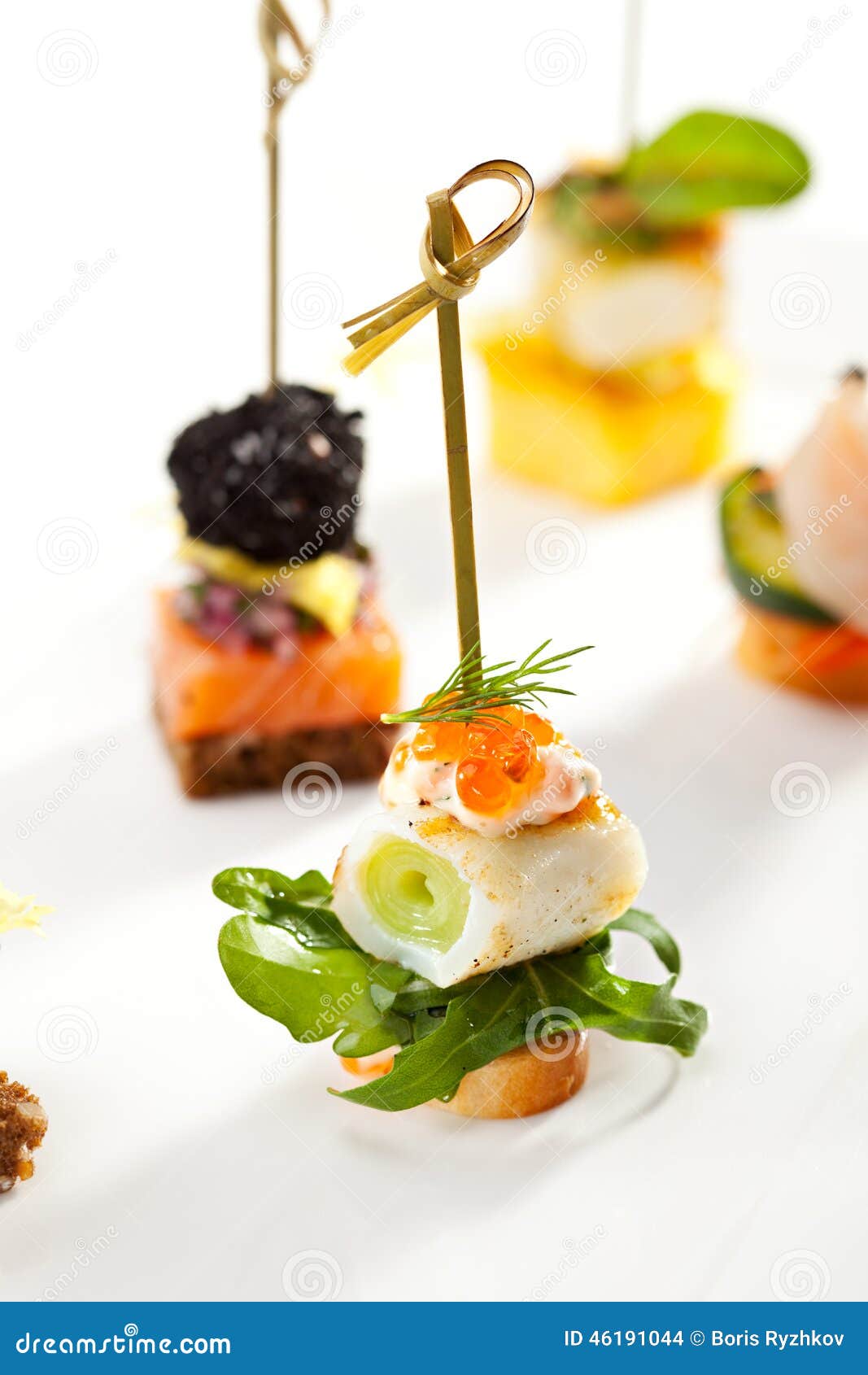 Canapes stock photo. Image of lunch, breakfast, appetizer - 46191044