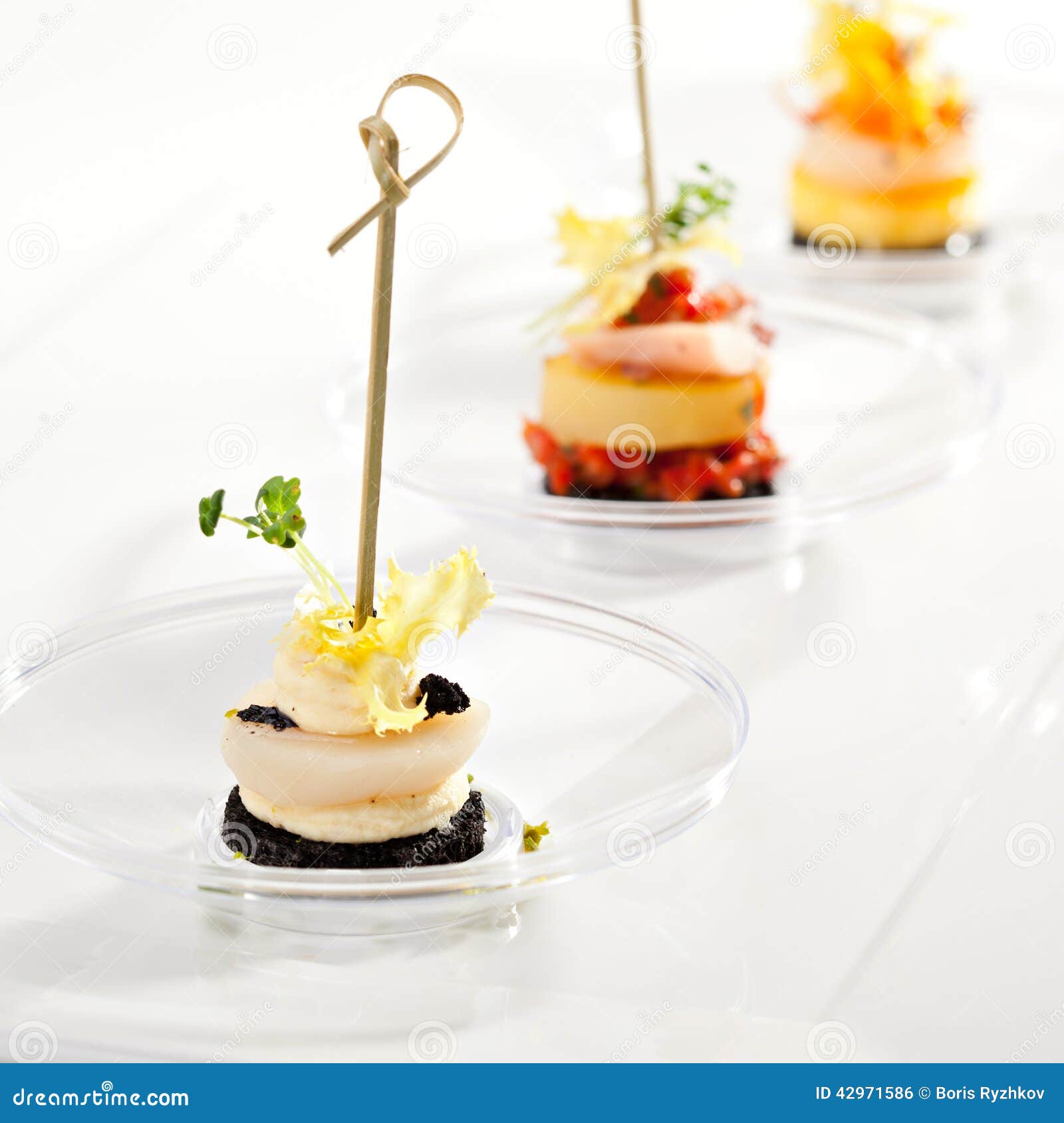 Canapes stock photo. Image of canapes, green, octopus - 42971586