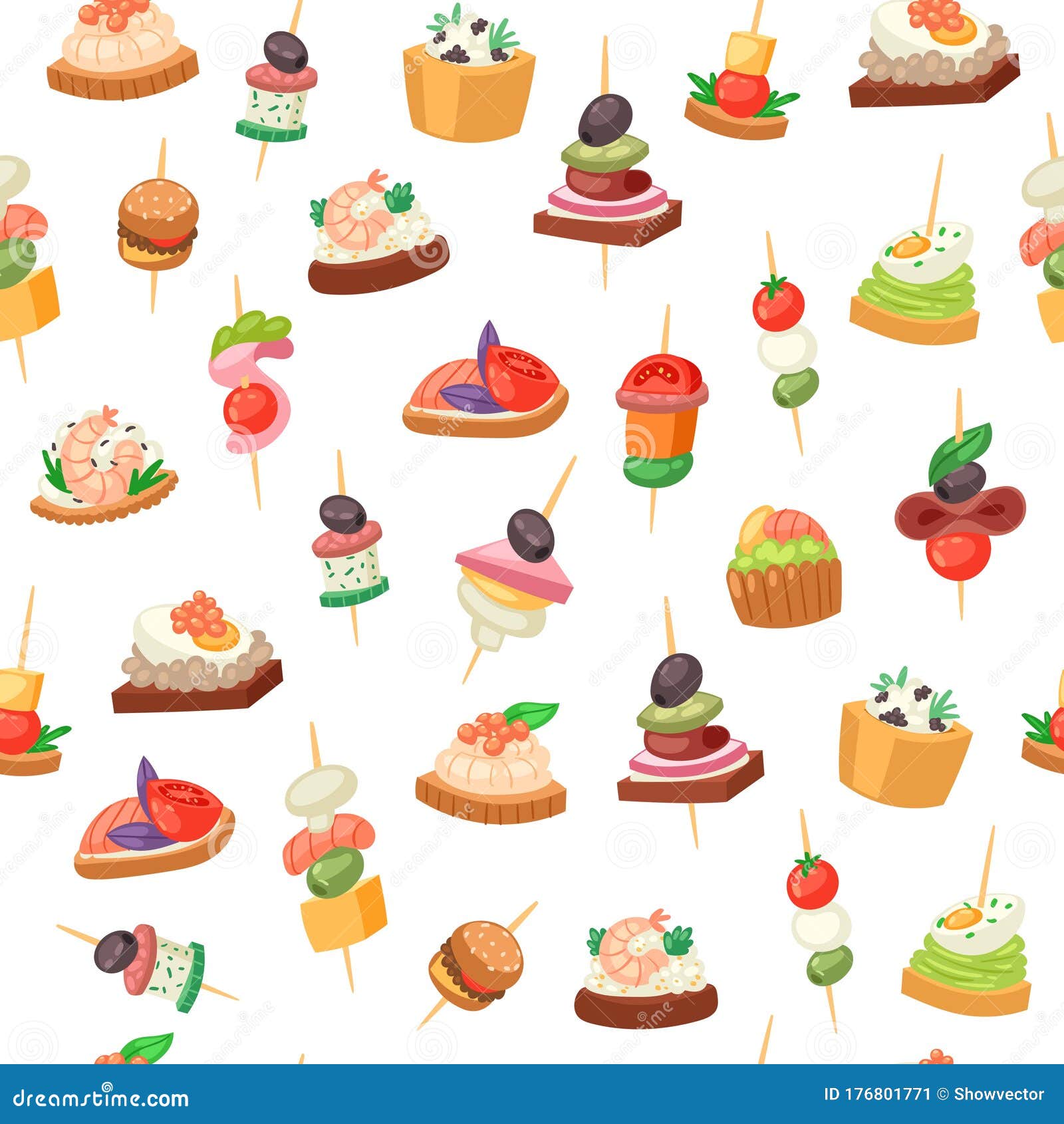 Canapes, Tapas on Piece of Bread, Appetizer Dish with Caviar, Olives ...