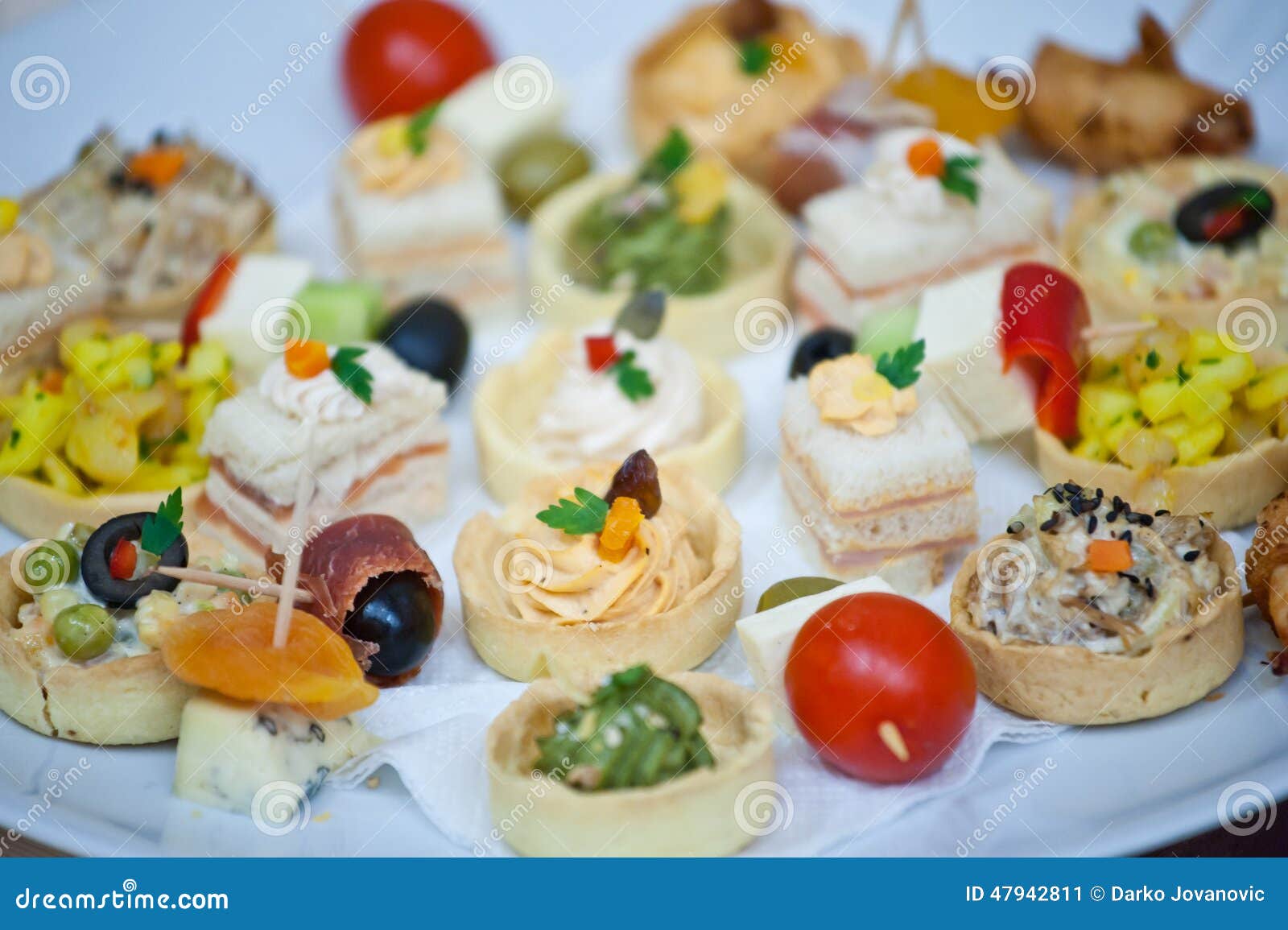 Canapes stock image. Image of appetizer, buffet, cuisine - 47942811