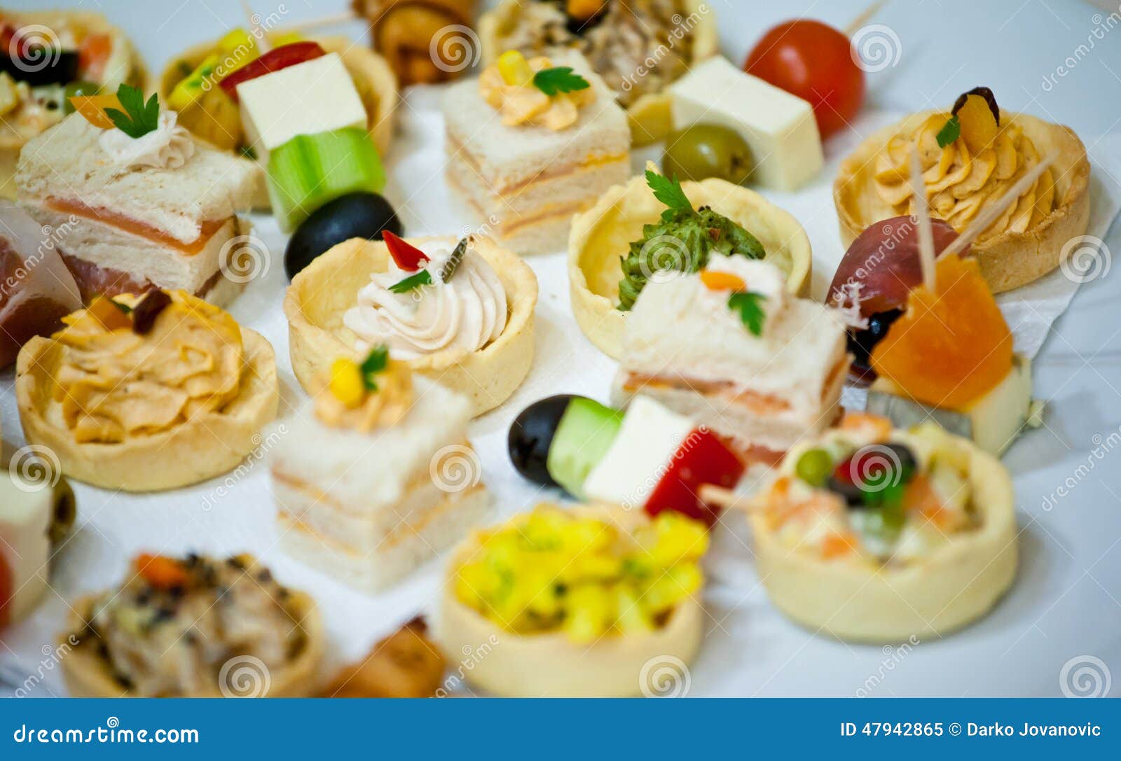 Canapes stock image. Image of meal, decorated, restaurant - 47942865