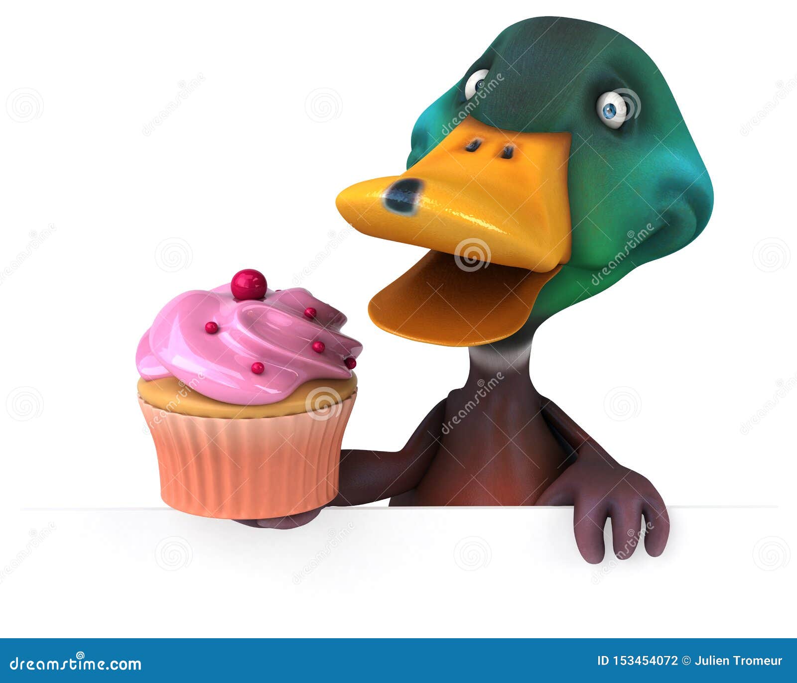 Canard Amusant - Illustration 3D Illustration Stock - Illustration du ...