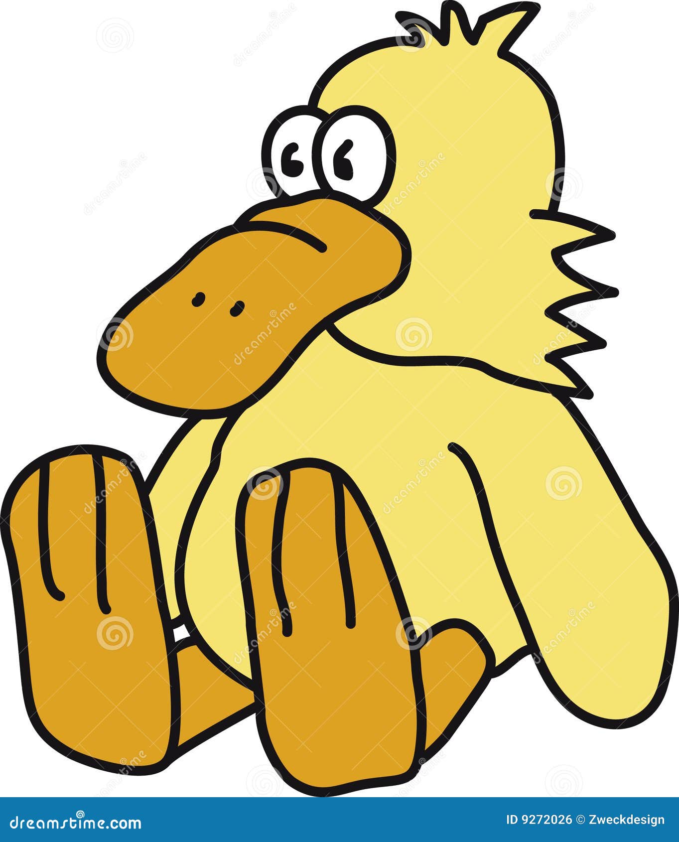 Canard comique illustration de vecteur. Illustration du séance - 9272026